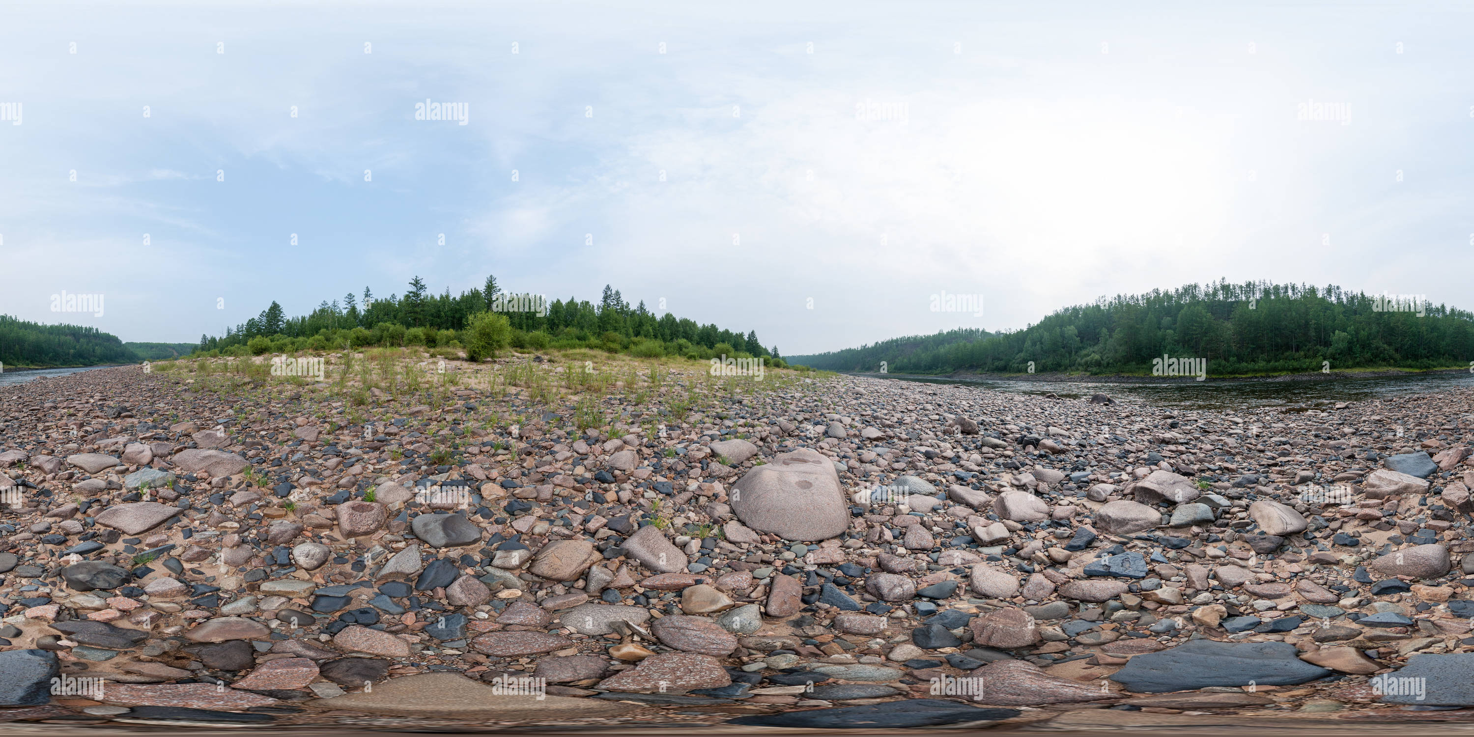 360° view of Vitim river bank #6 - Alamy