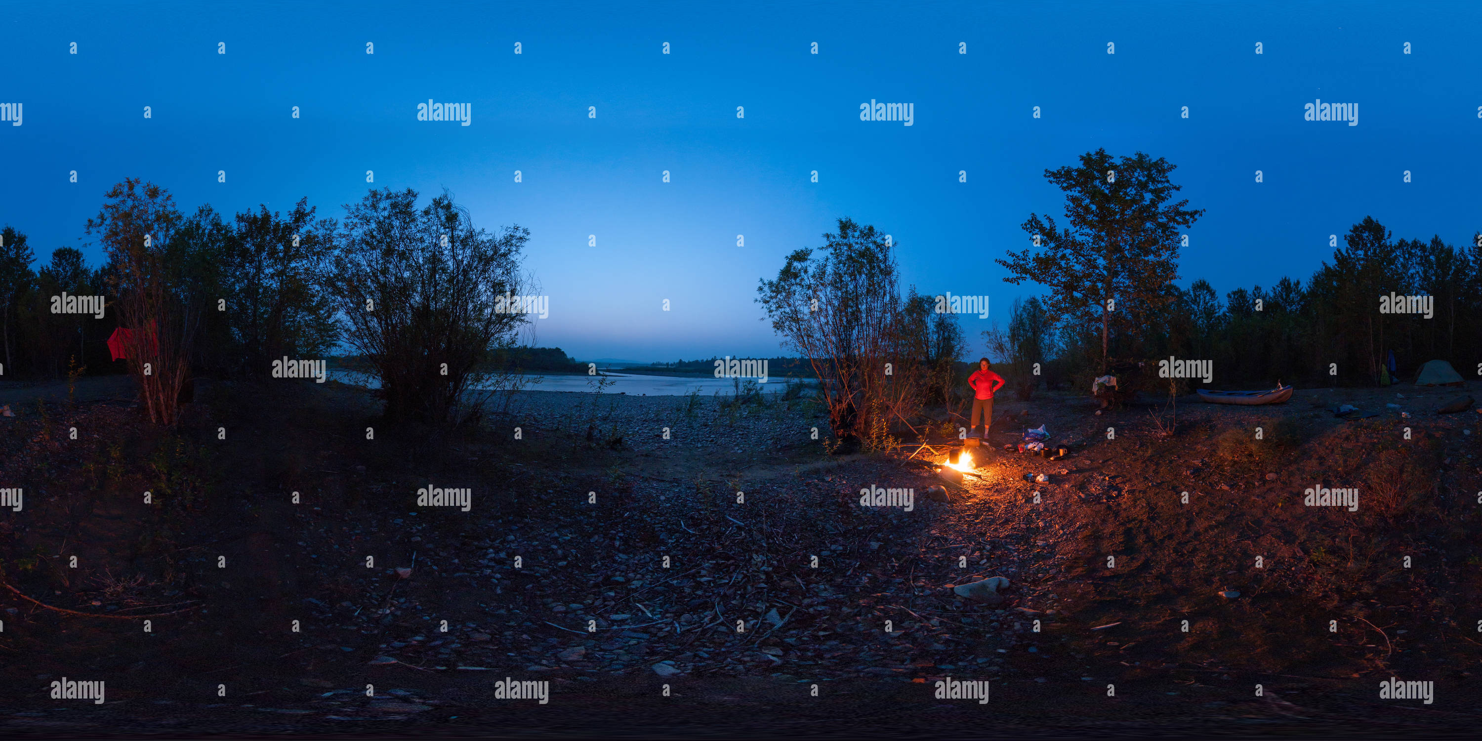 360° view of Camping near Vitim river #2 - Alamy