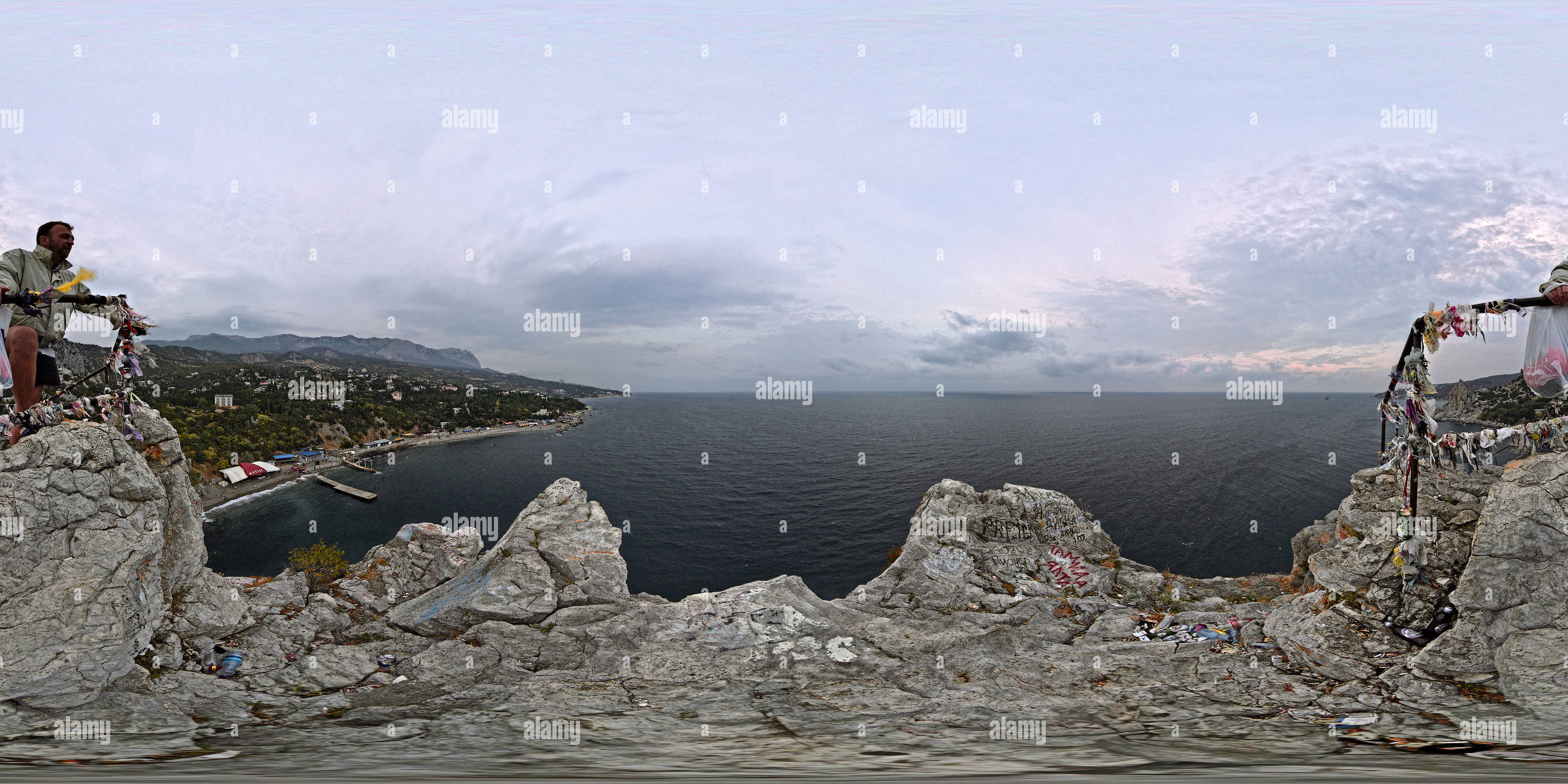 360° view of Windy evening at Diva rock - 01 - Alamy