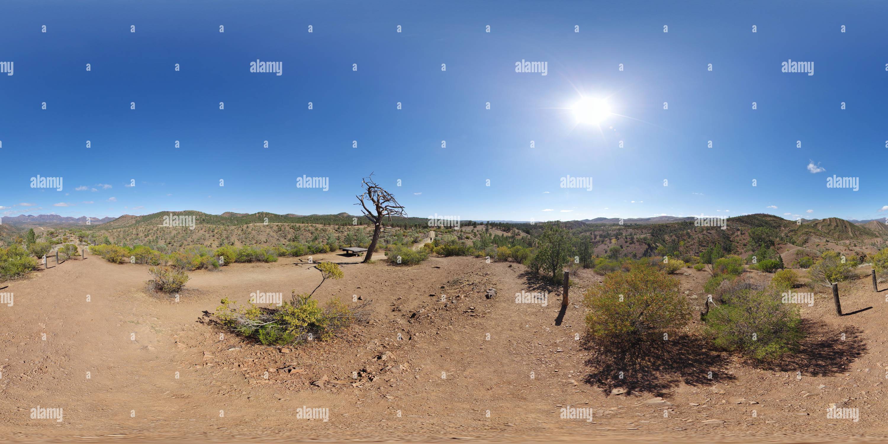 360° view of Bunyeroo Valley Lookout in Flinders Ranges - Alamy