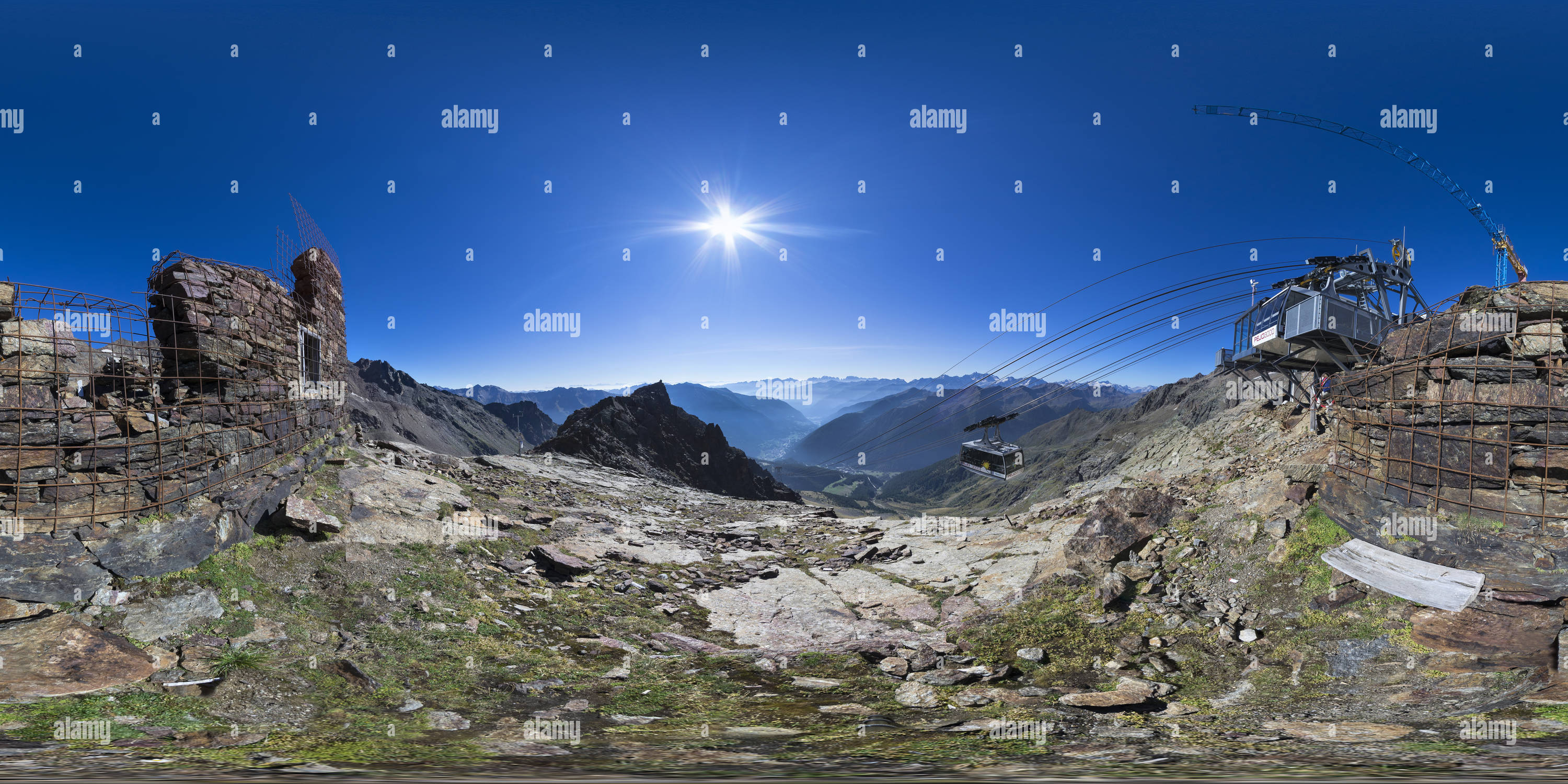 360° view of Cableway Pejo 3000 - Alamy