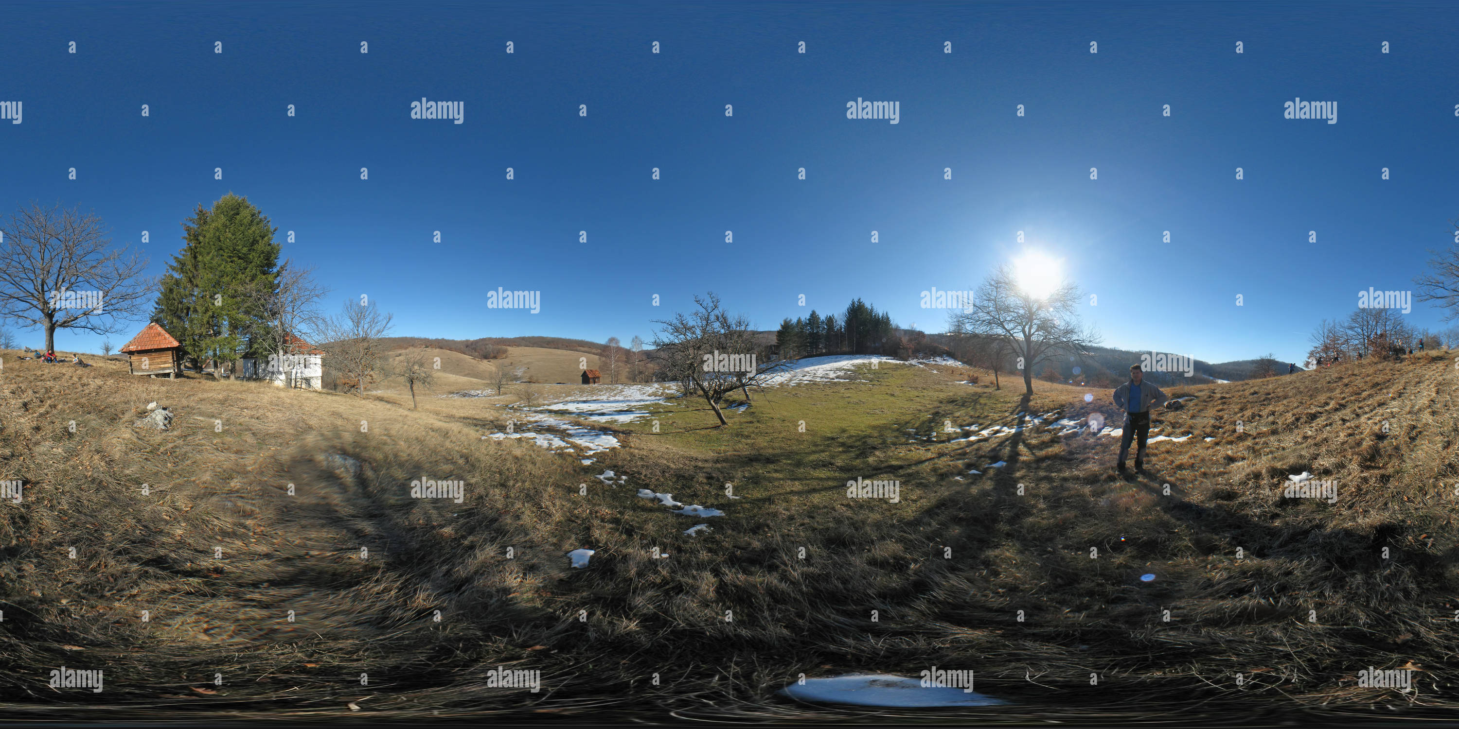 360° view of Old Houses on Mt. Zlatar - Alamy