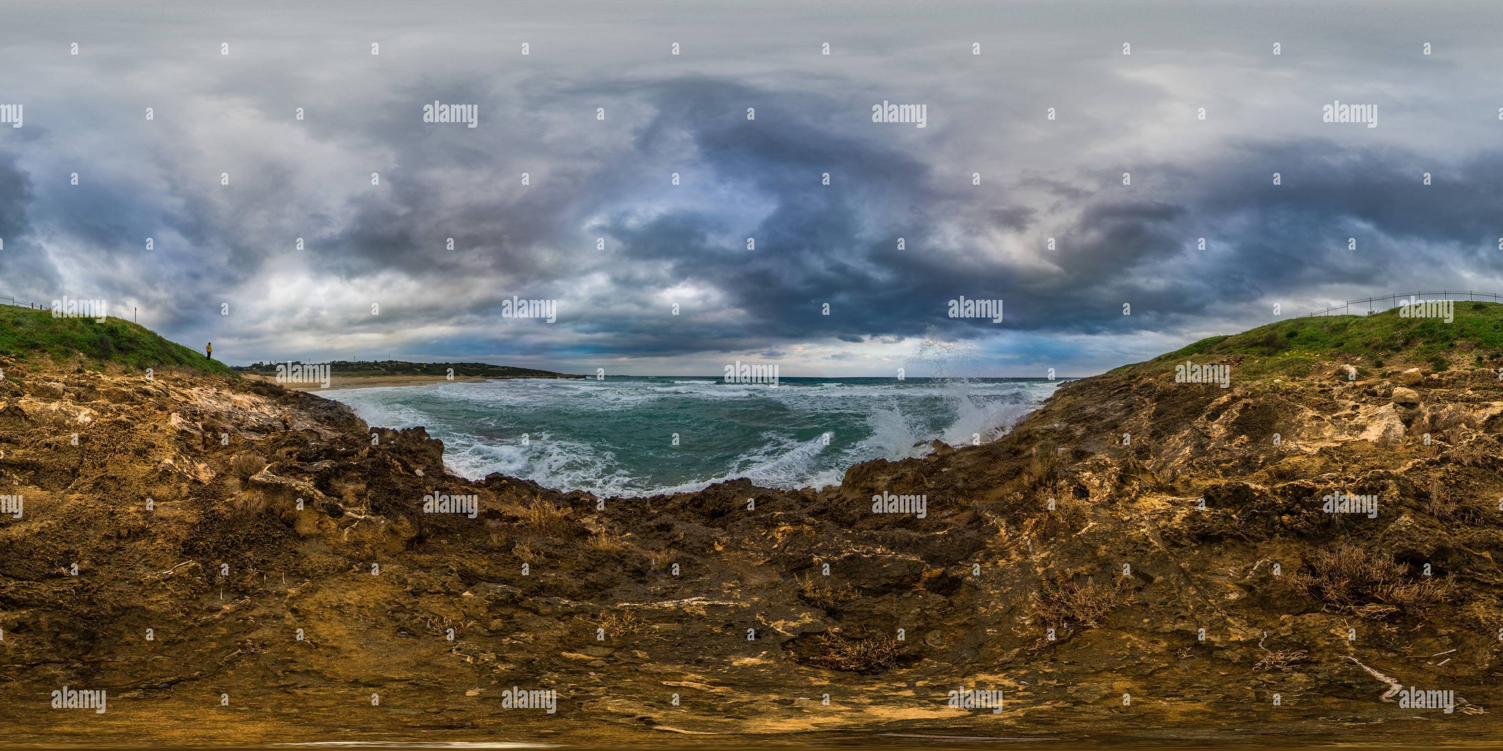 360° view of Lido de Noto (Noto Beach - Alamy