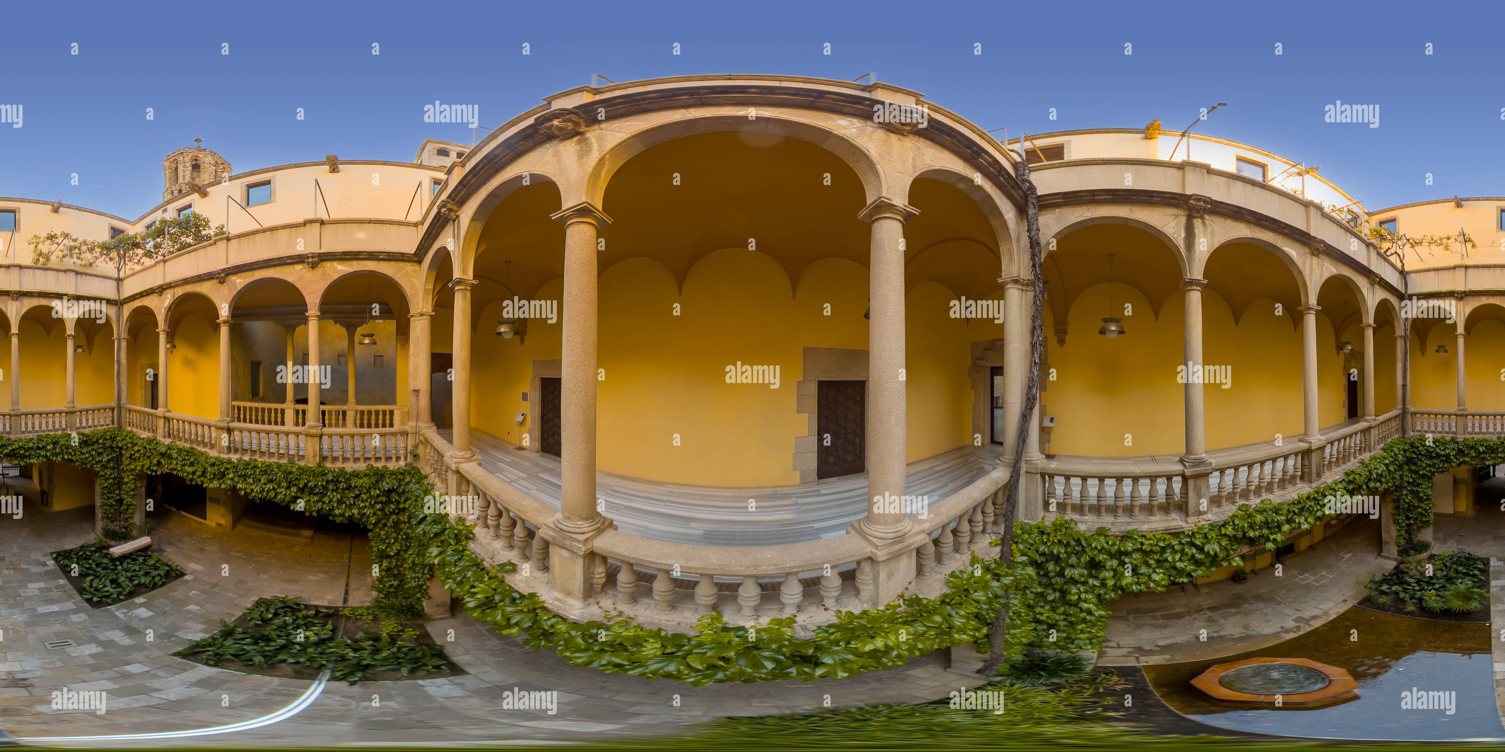 360° view of Barcelona 360 Vr Gothic Quarter 13 Without People - Alamy