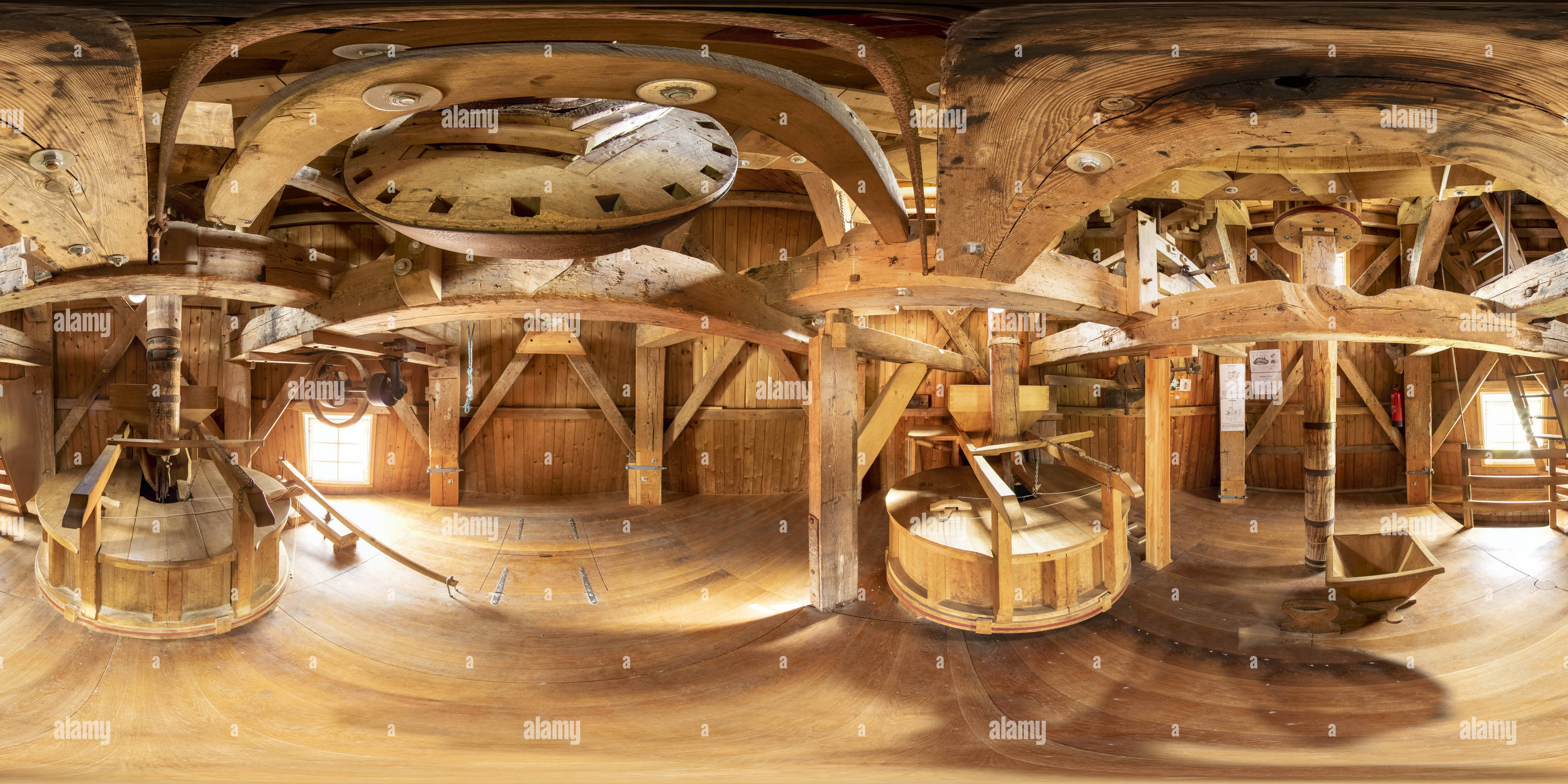 360° view of Seriemer Windmill Interior 1 - Alamy