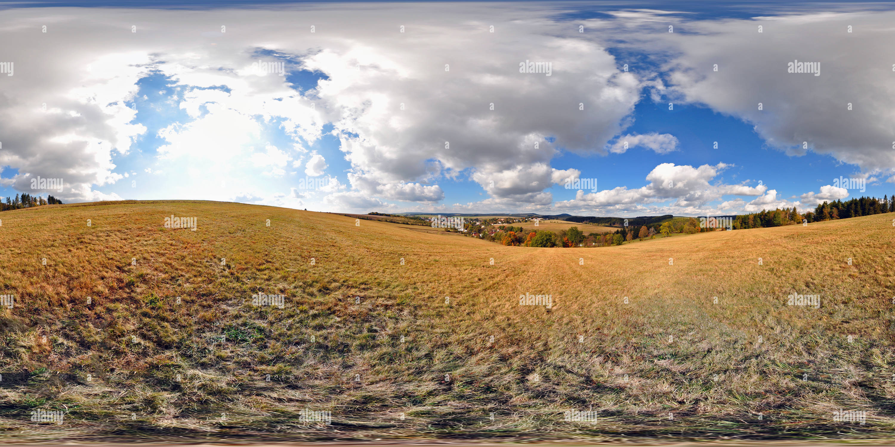360° view of Dvorce view of the village - Alamy