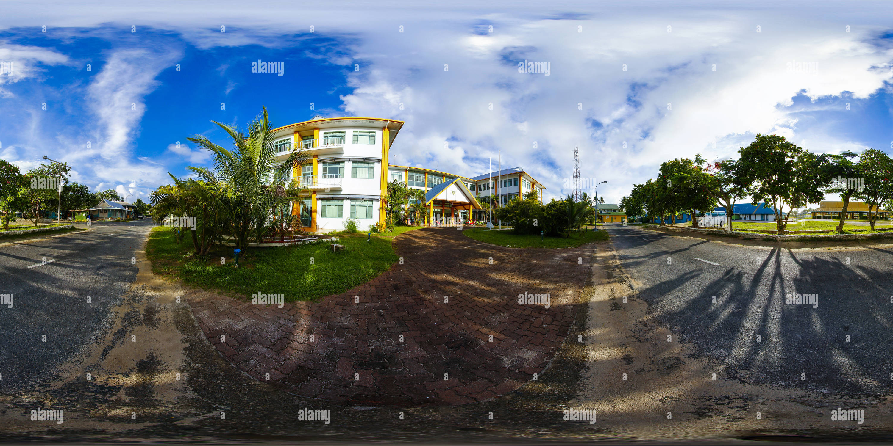 360° view of Tuvalu's Government Building on Funafuti - Alamy