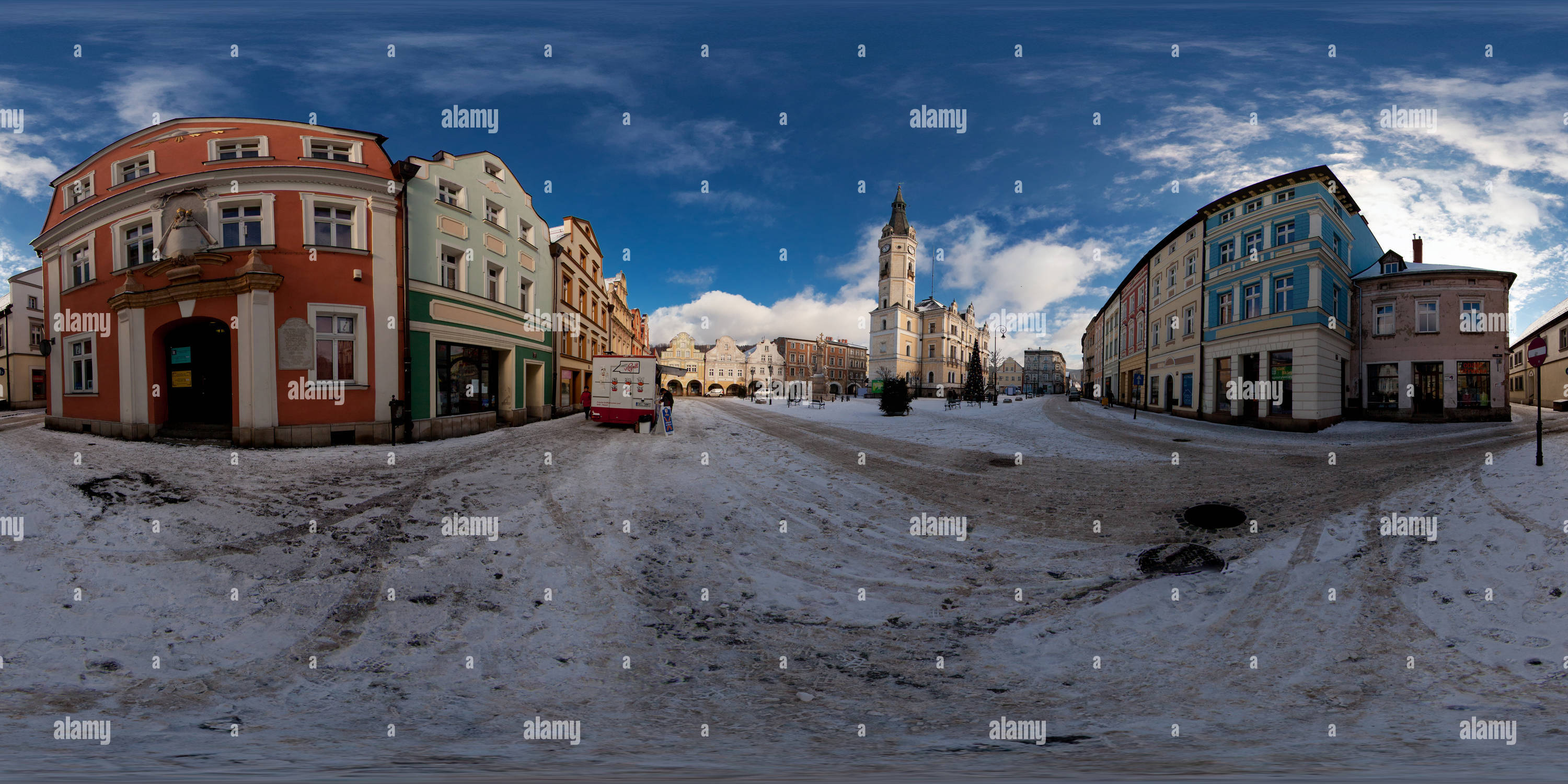 360° view of Ladek Zdroj - city market - Alamy