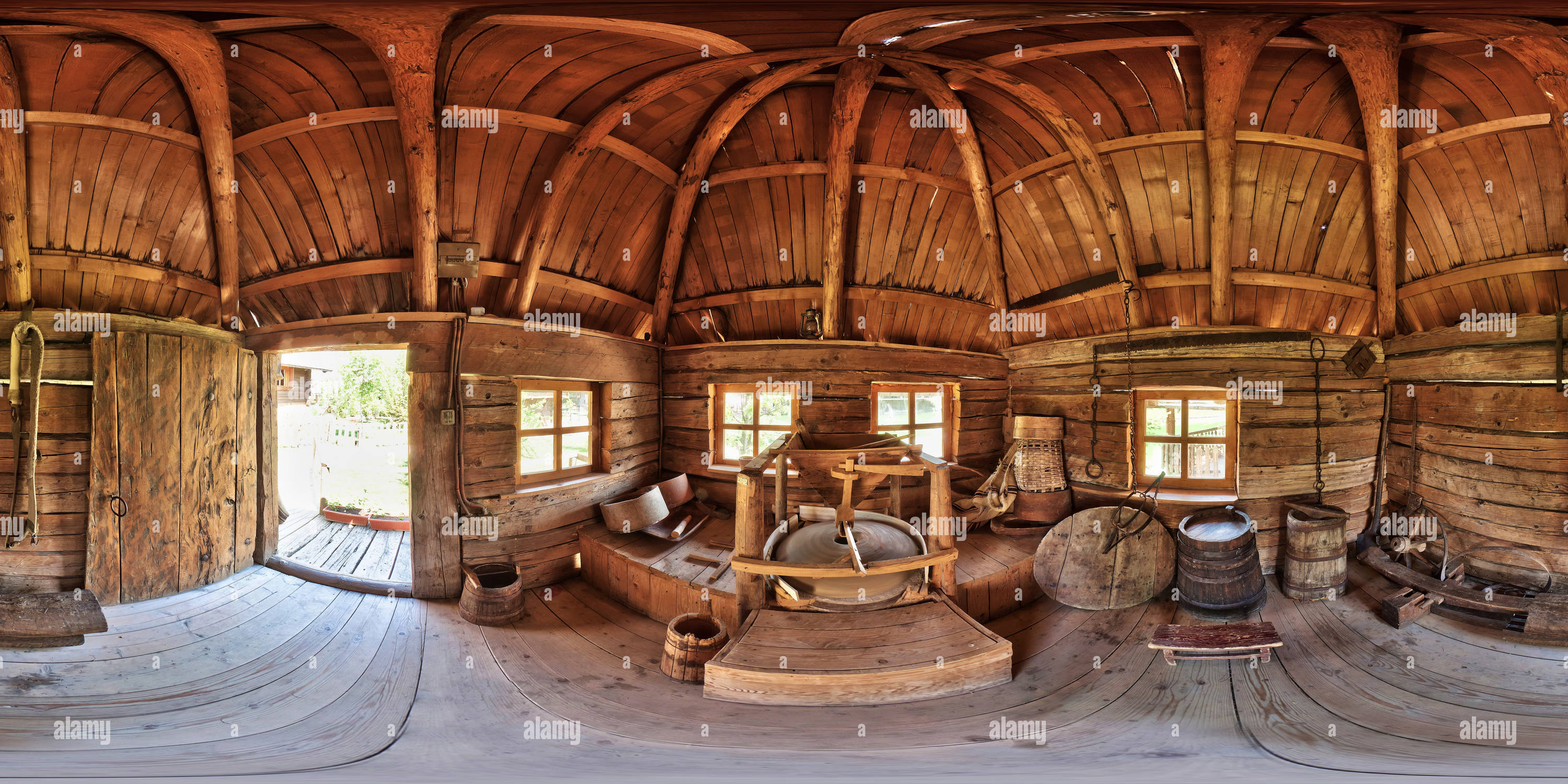 360° view of Stara Vodenica, Etno Selo Stanišići - Alamy