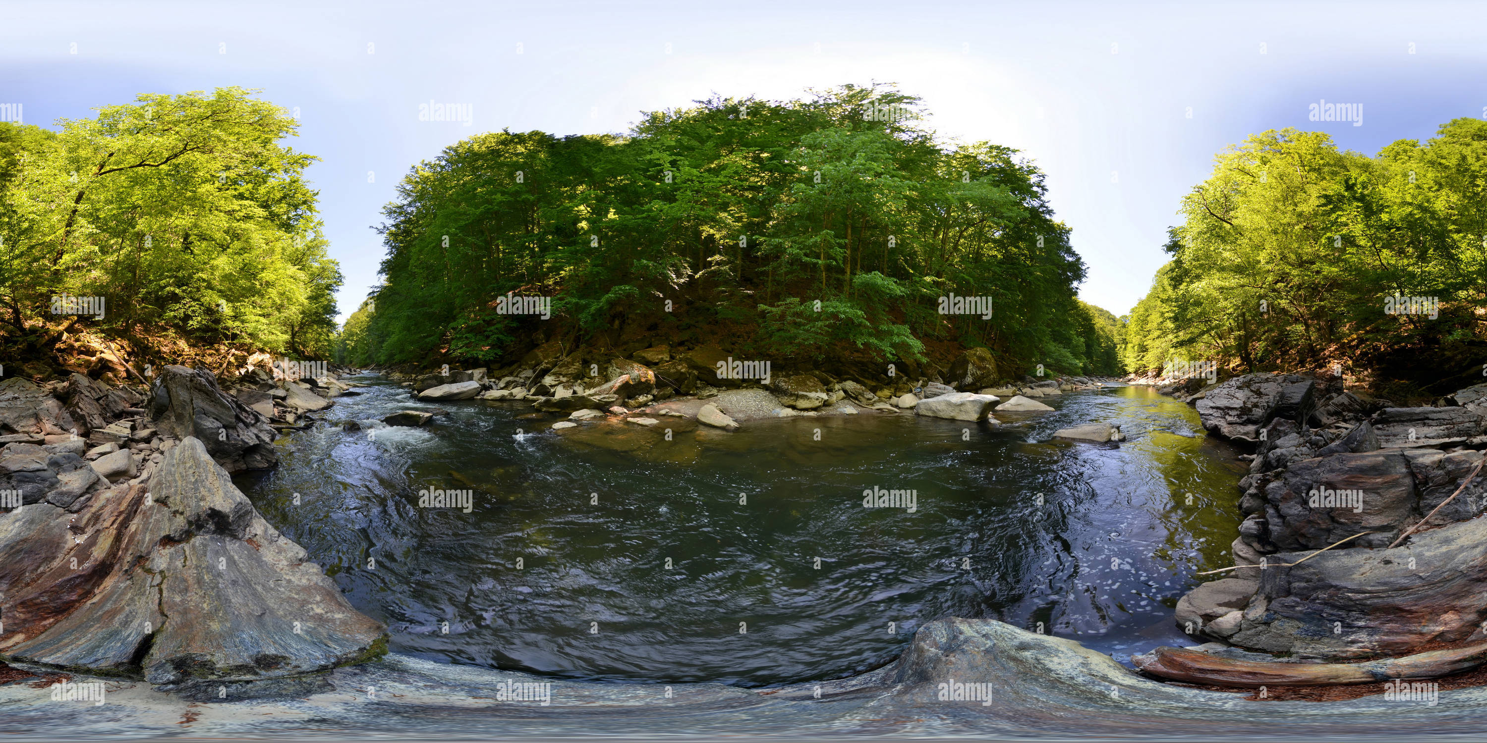 360° view of Lapus river at Codru Butesii - Alamy