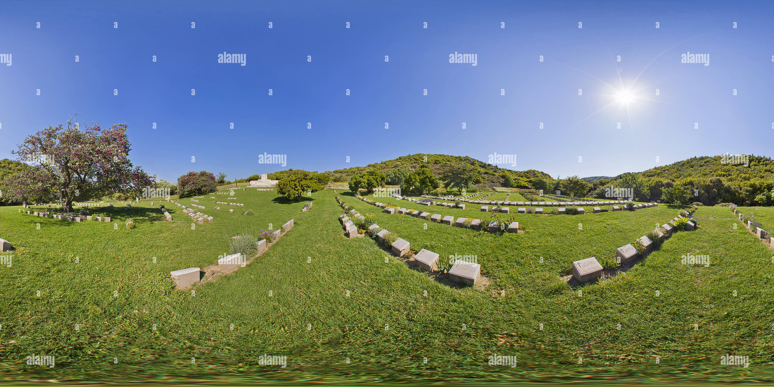 360° view of Shrapnel Valley Cemetery - Alamy
