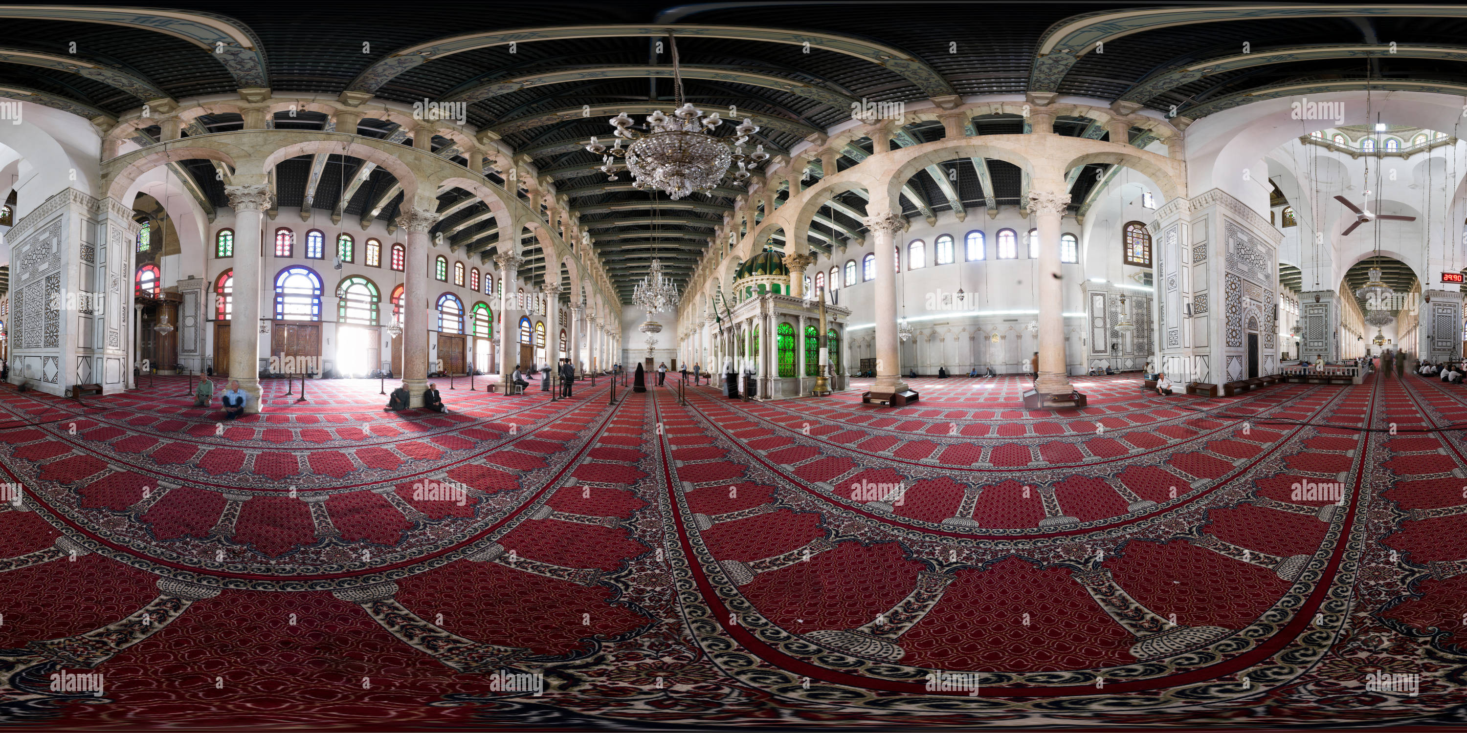 360° view of Great Umayyad Mosque of Damascus - Syria before the war ...
