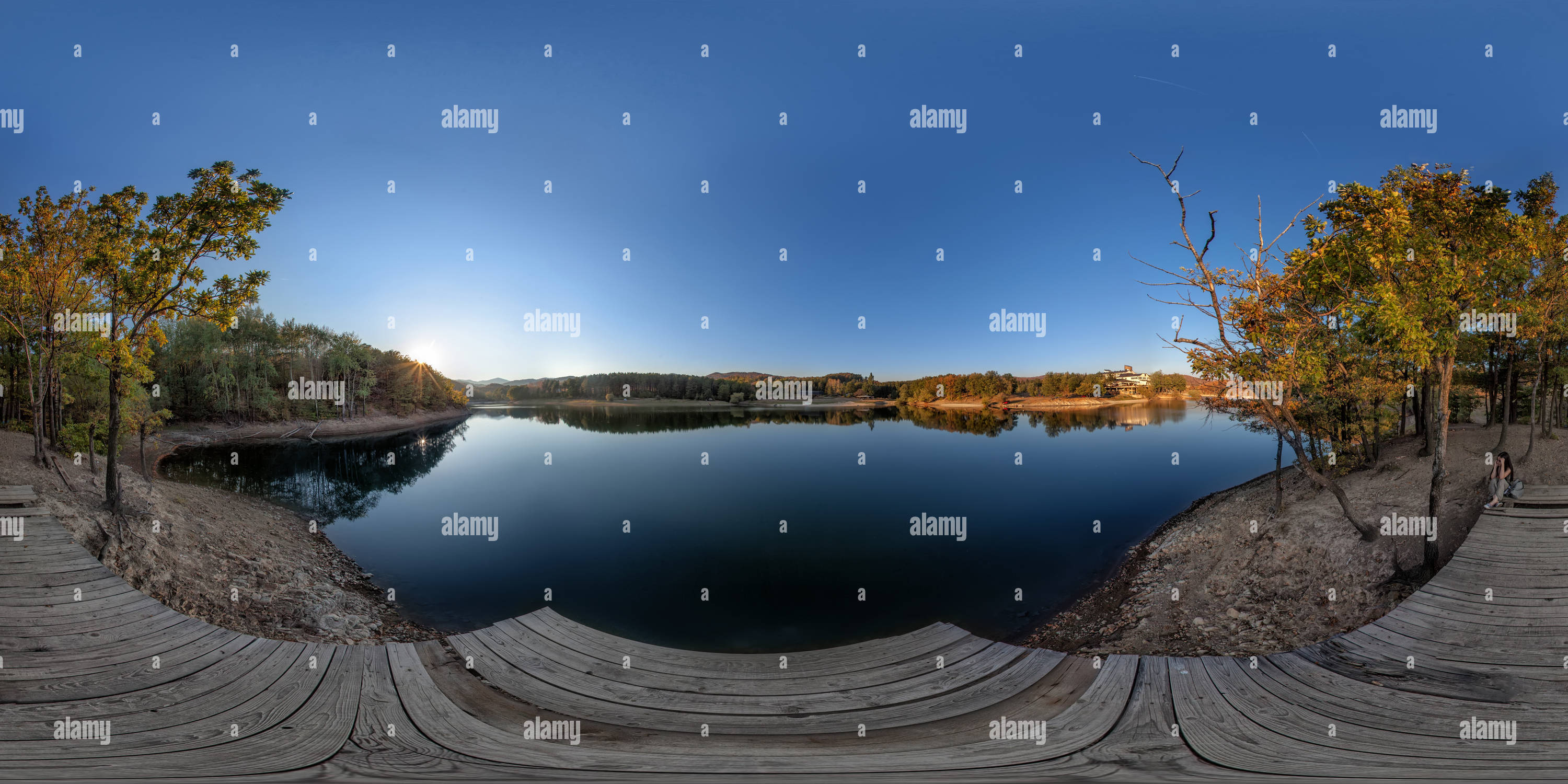360° view of Pier on lake Bor - Alamy