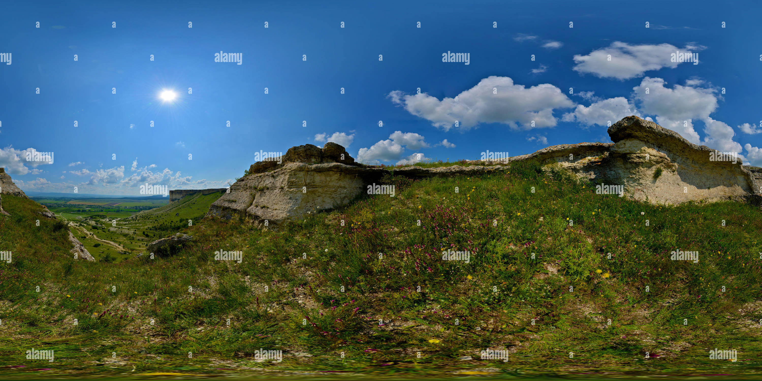 360° view of South East Slope of White Rock - Alamy
