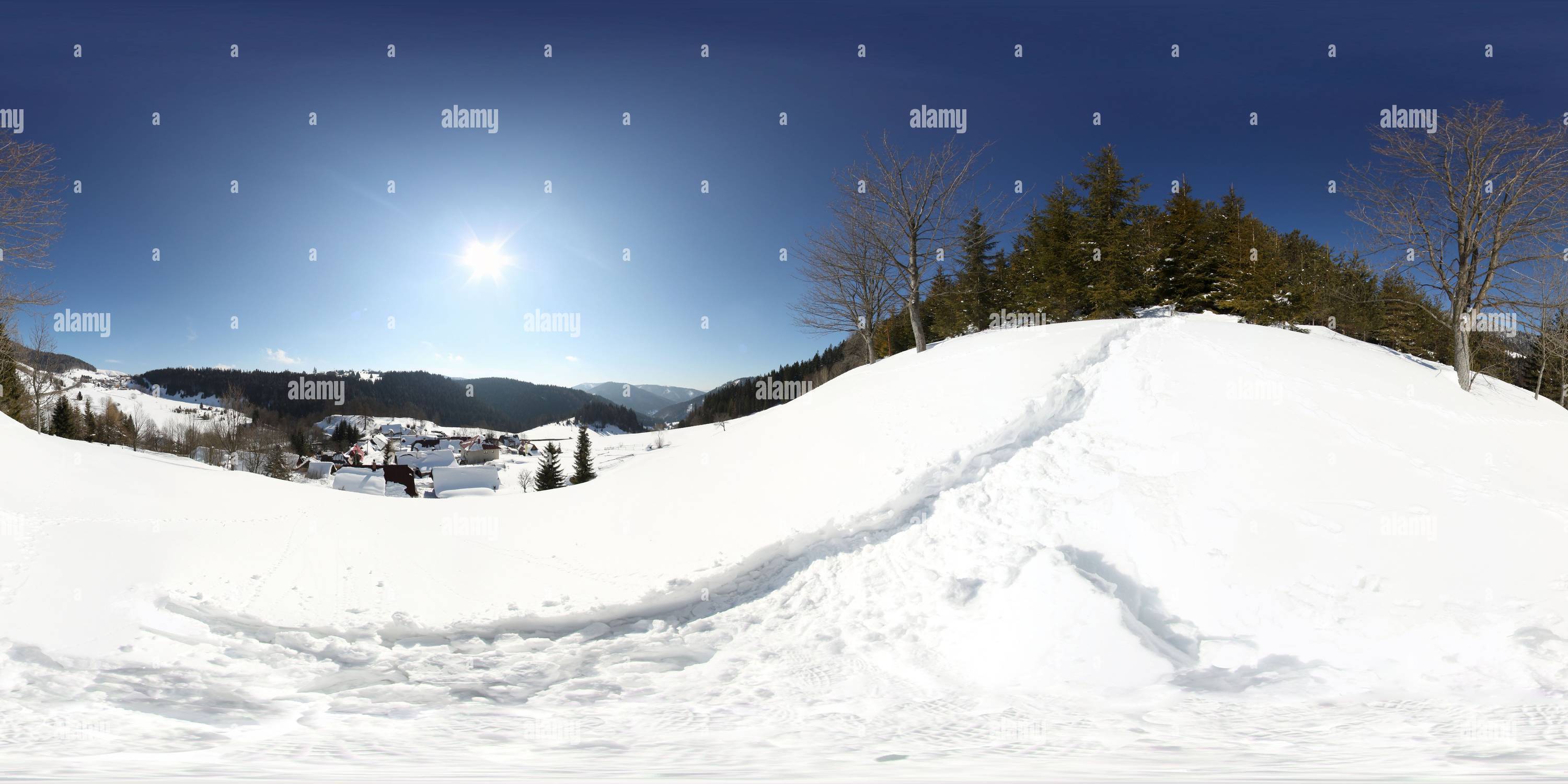 360° view of Hanesy in winter 3 - Alamy
