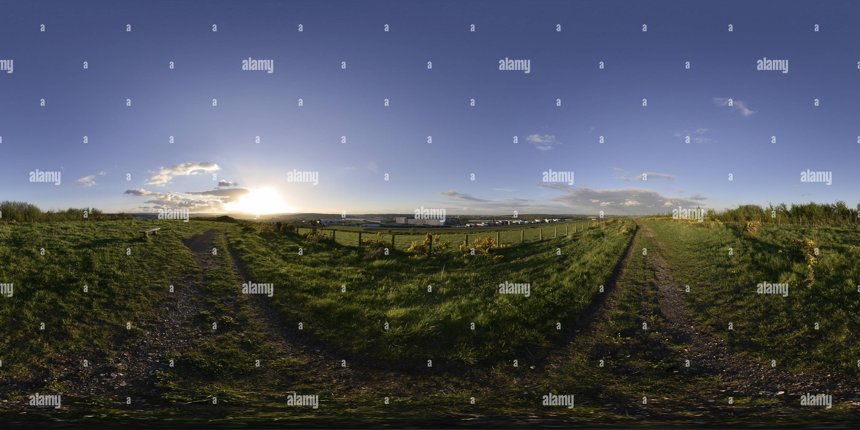 360° view of Sheffield Don Valley Sunset - Alamy