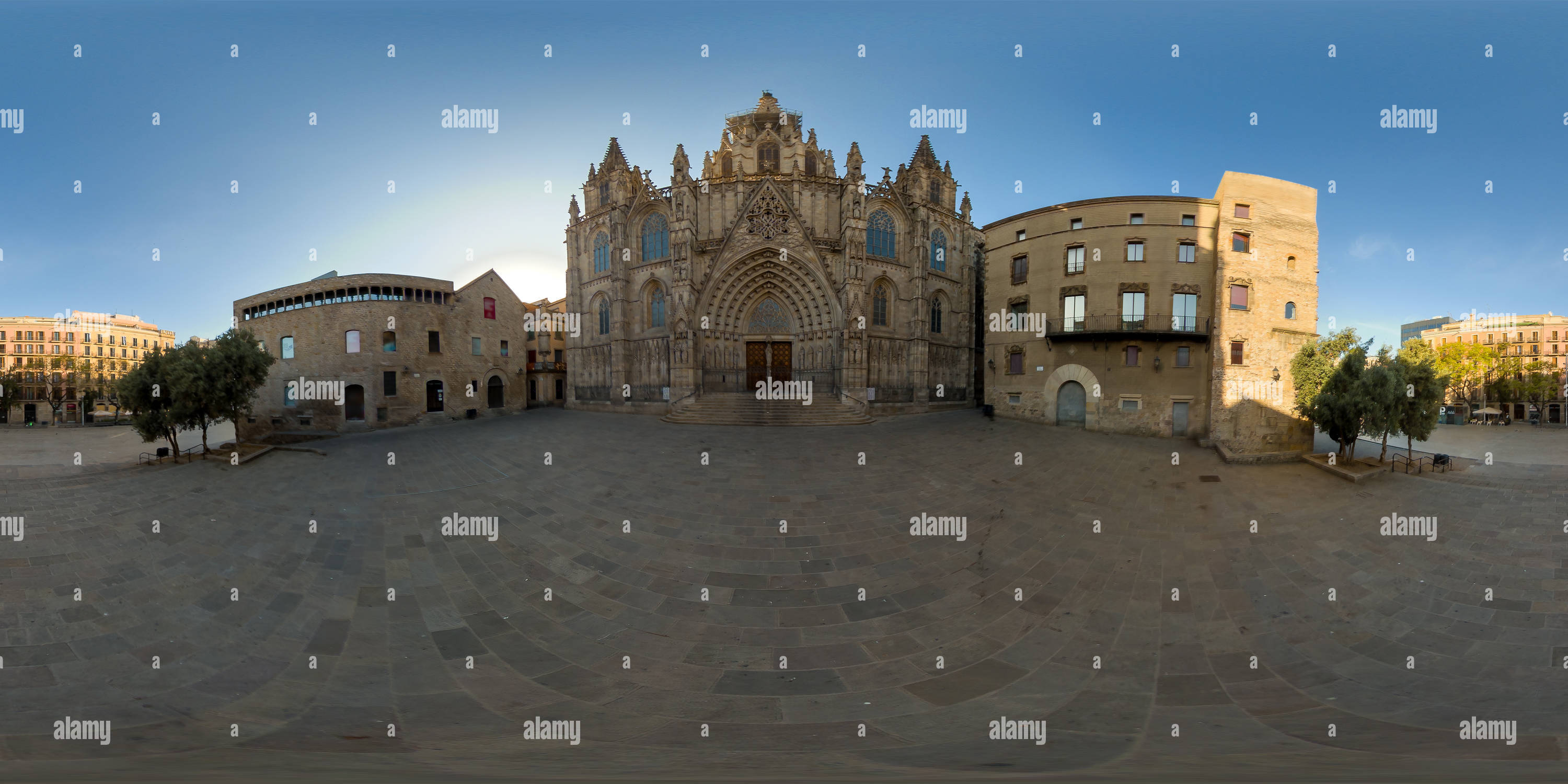 360° view of Barcelona 360Vr Cathedral 2 Without People - Alamy