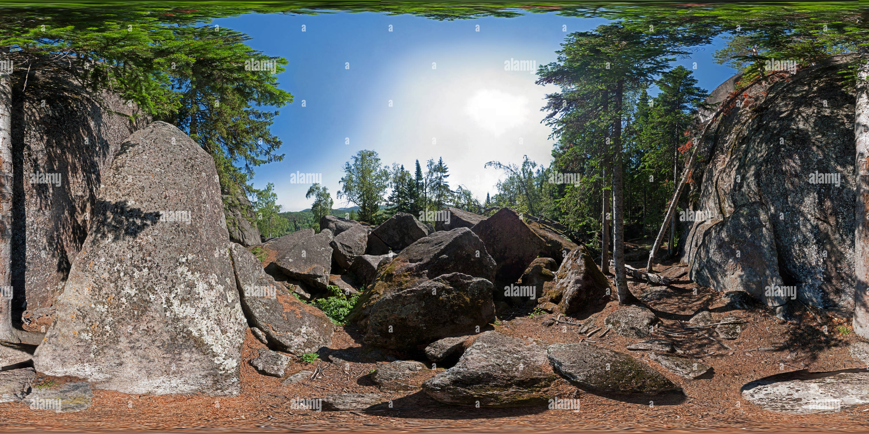 360° view of Skala II Stolb / Second Pillar Rock, Freedom Wall foot - Alamy
