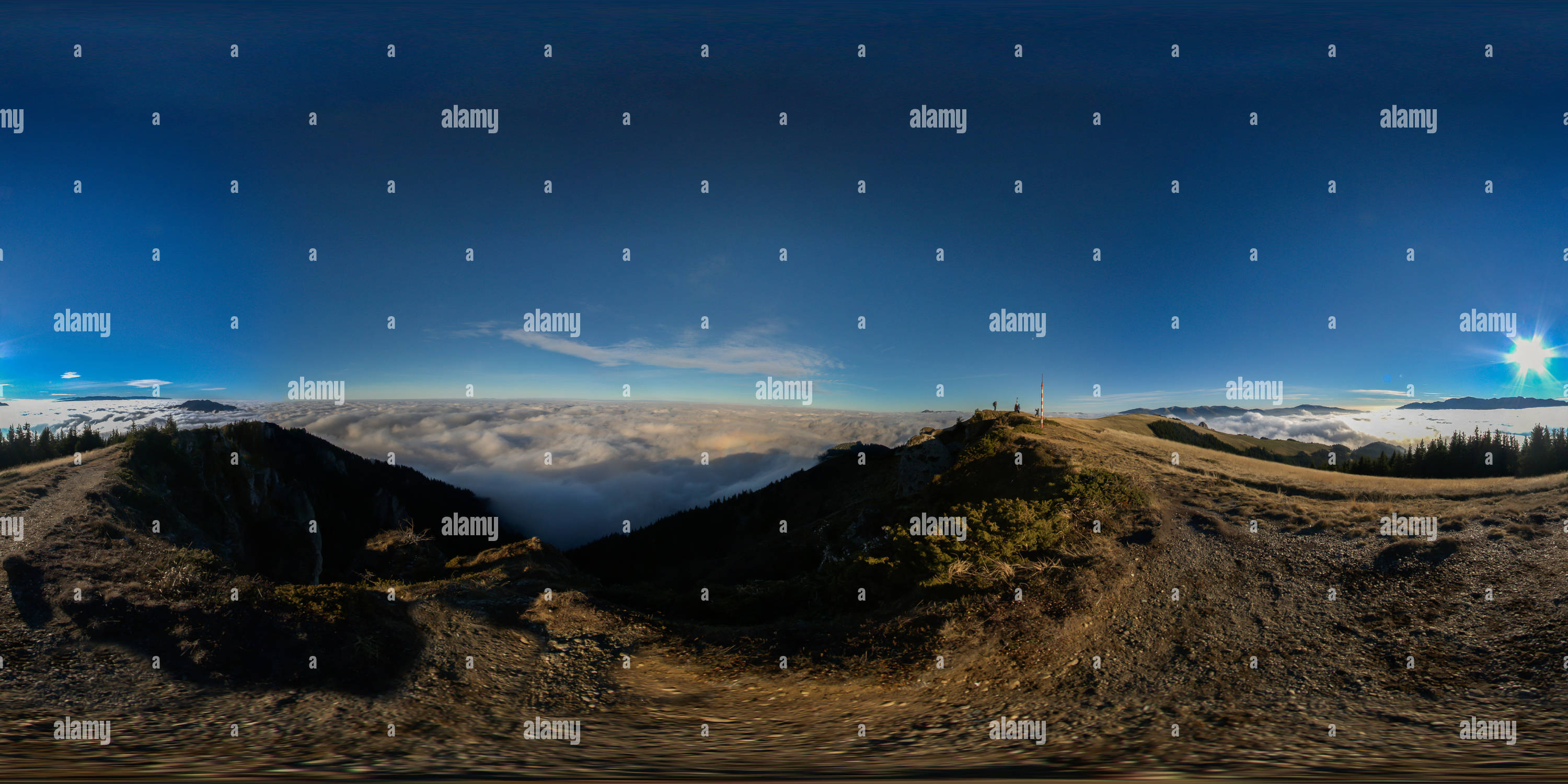 360° view of Piatra Mare peak - Alamy