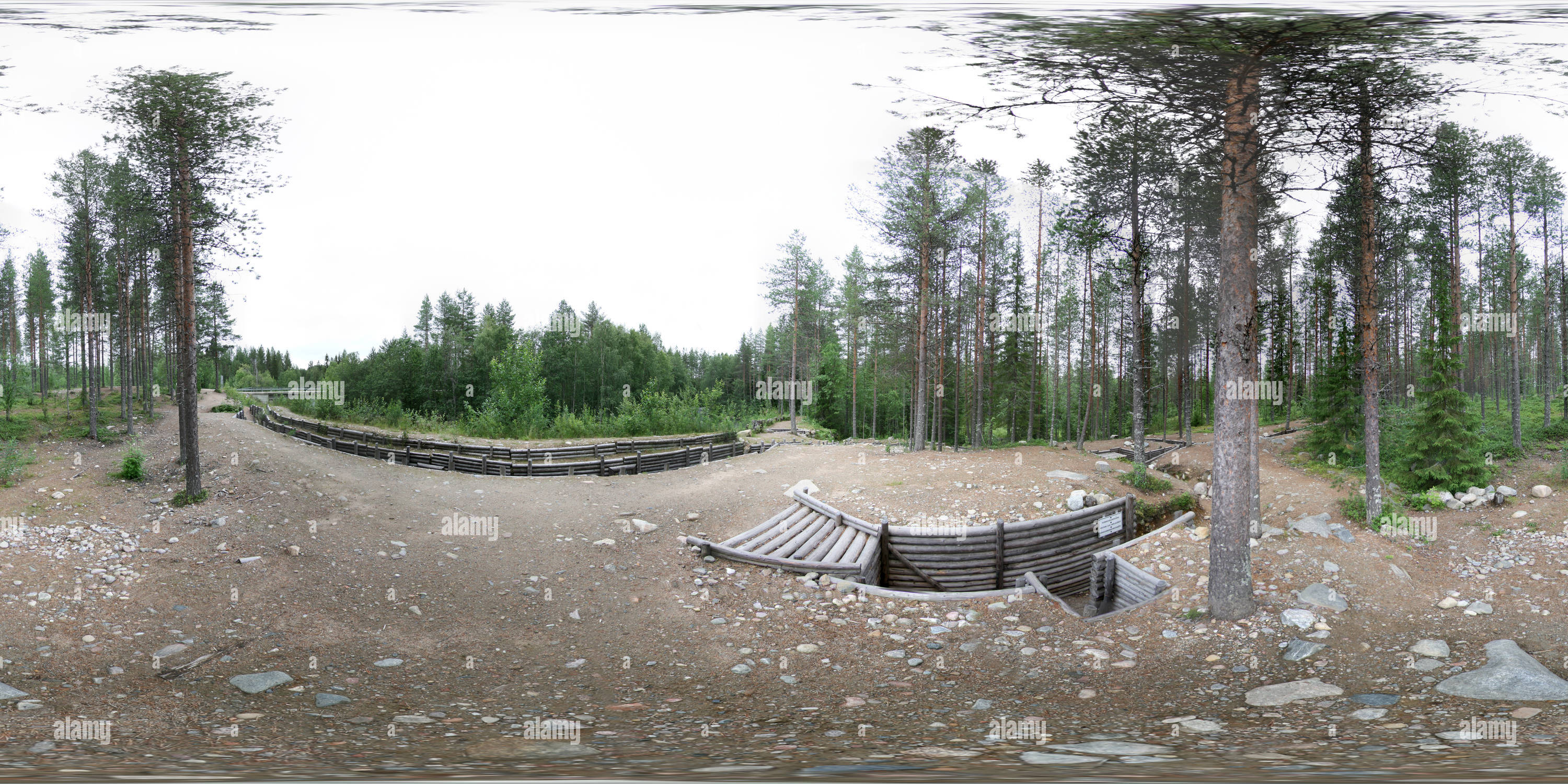 360° view of Raatteentie, Purasjoen puolustusasema 1939 - Alamy