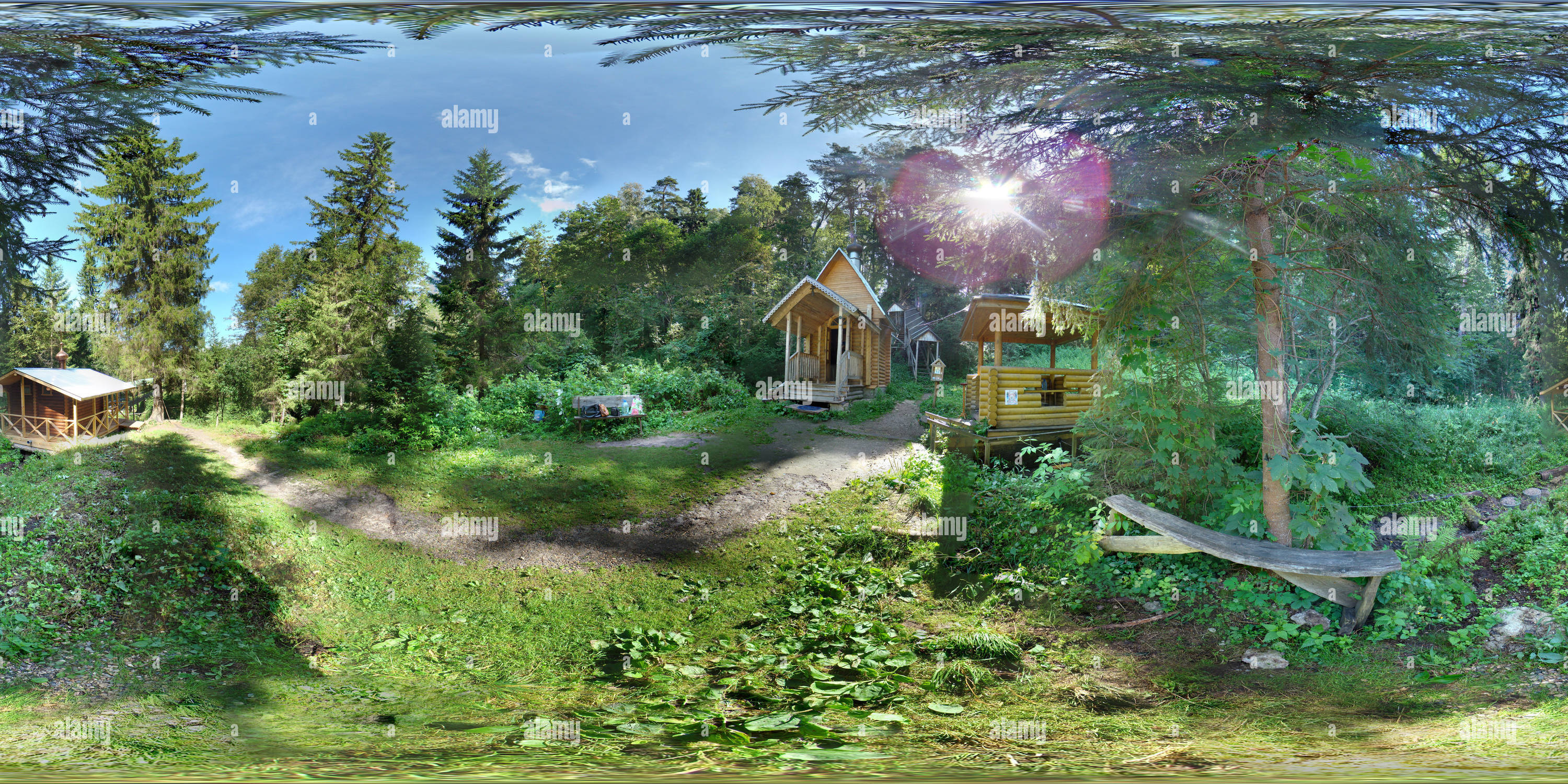 360° view of Святой источник блаженного Симона. Saint Simon the source ...