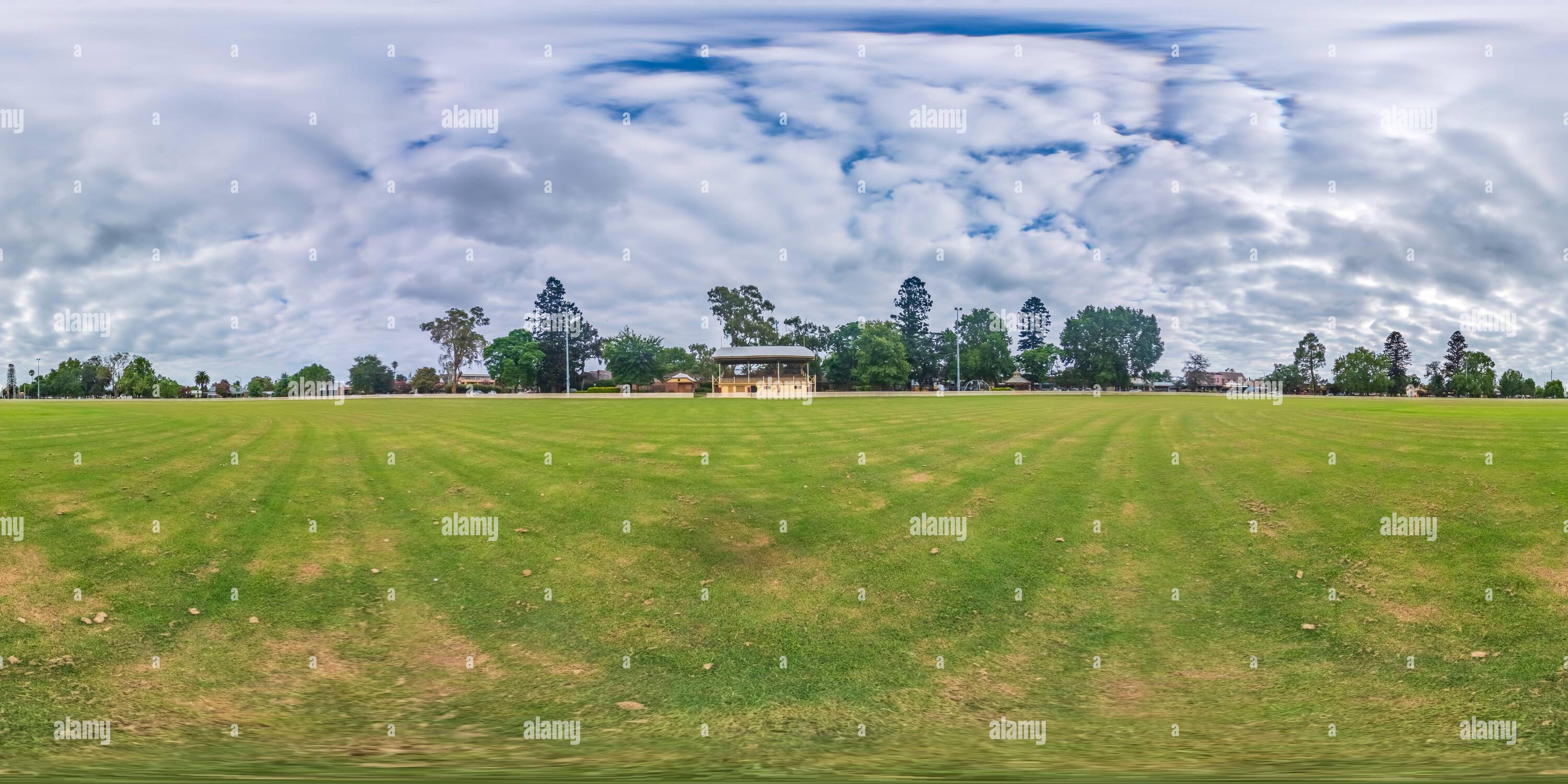 360° view of Spherical panoramic photograph of Richmond Oval and ...