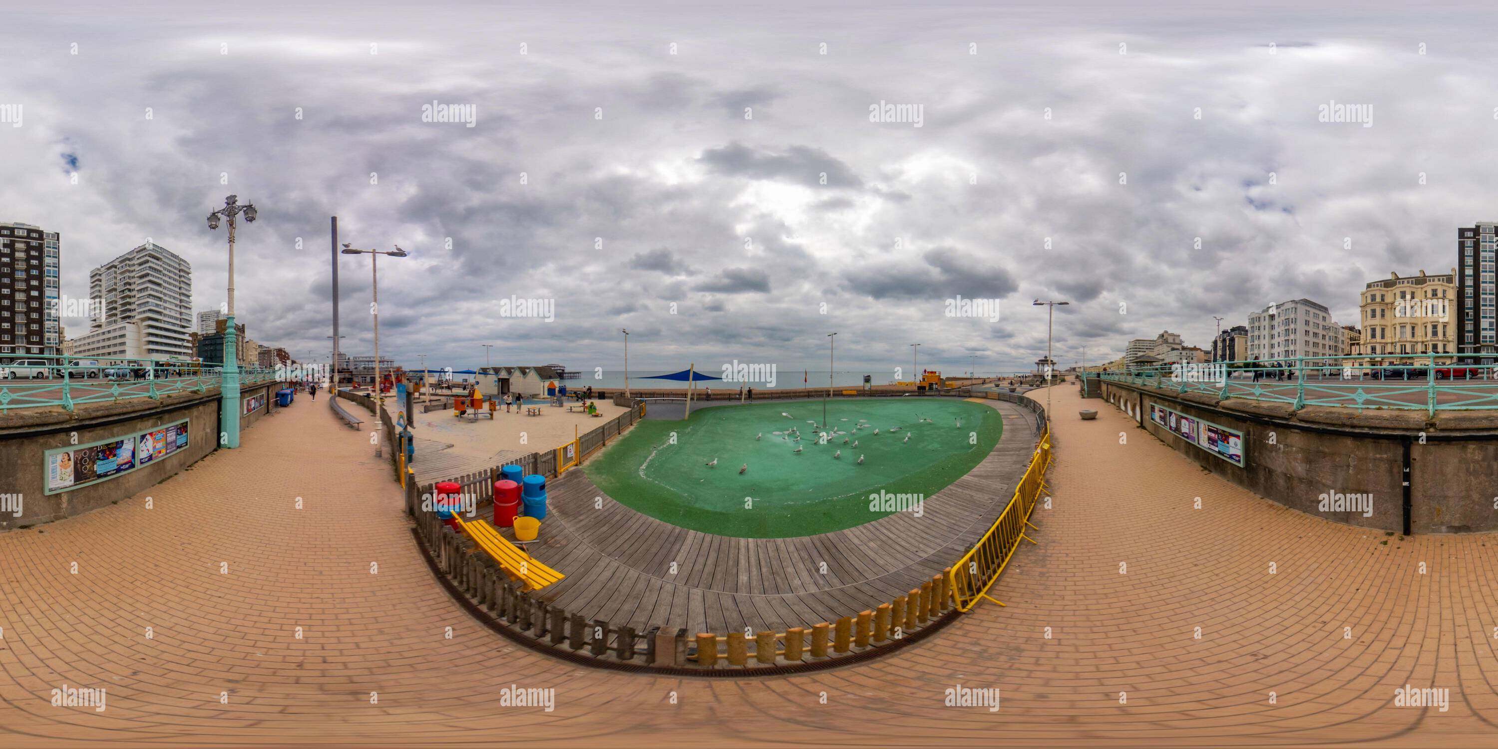360° view of 360 image Brighton Beach tourist hotspot - Alamy