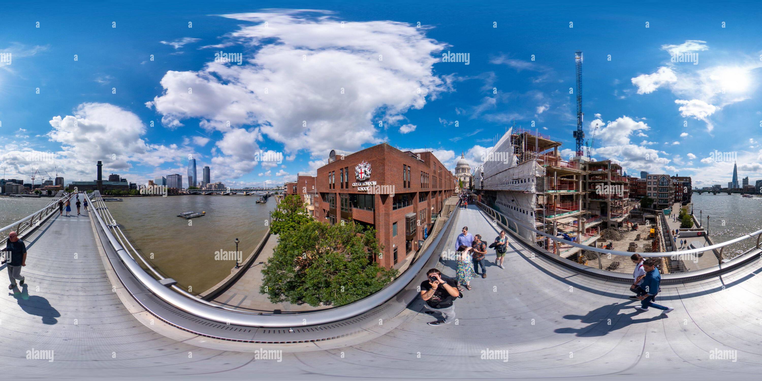 360° view of 360 photo Millennium Bridge London UK - Alamy