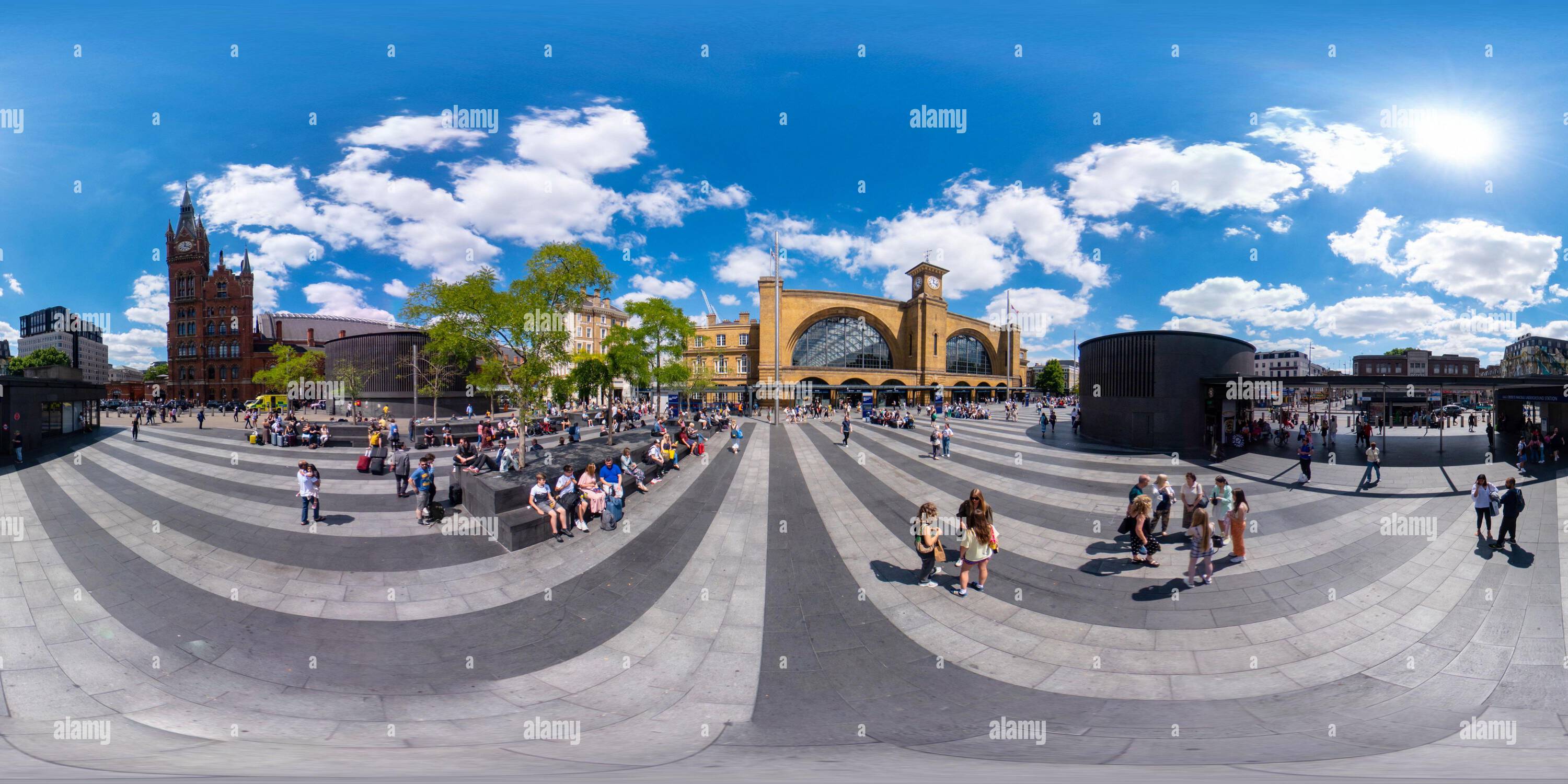360° view of People by Kings Cross train depot London 360 photo - Alamy