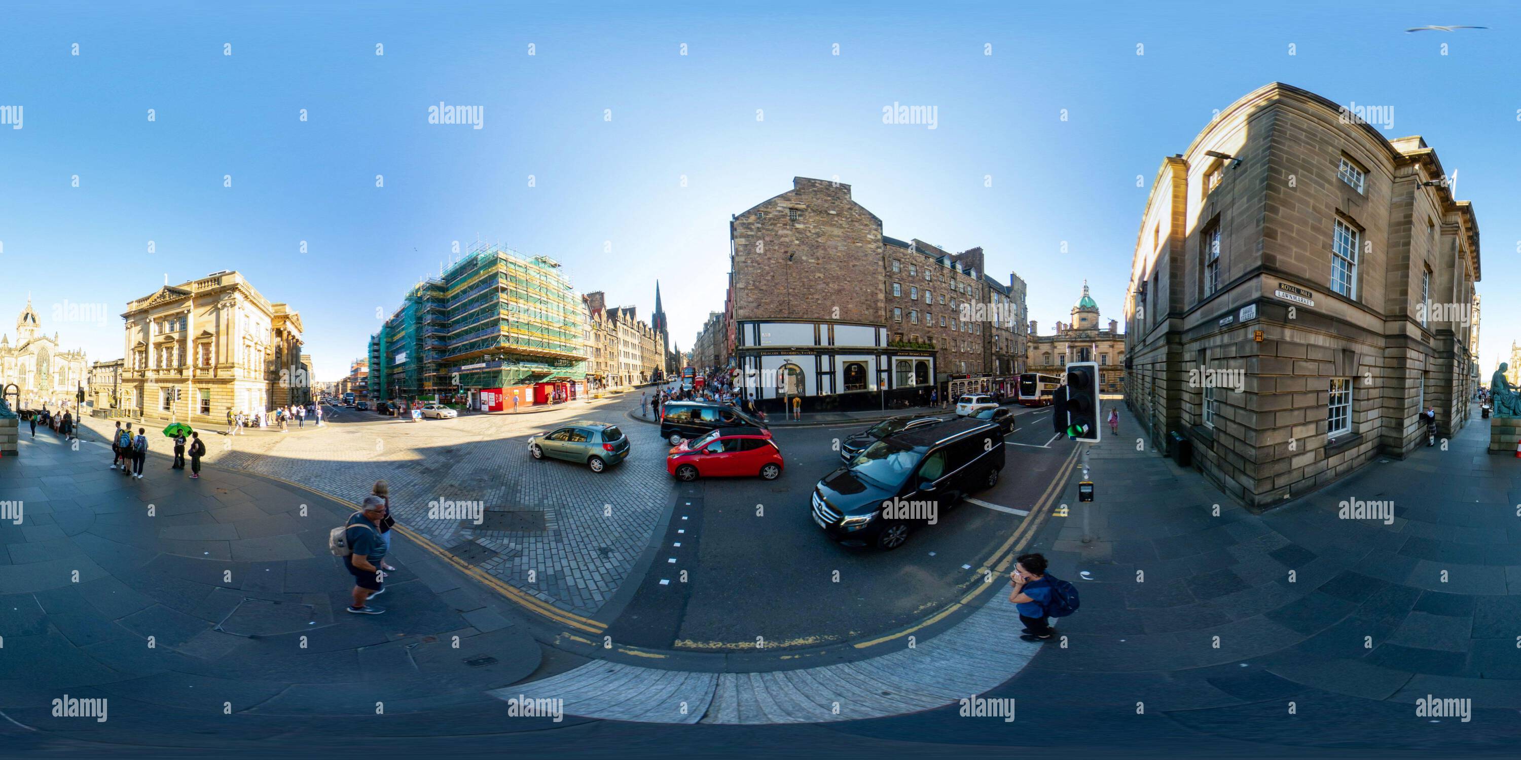 360° view of 360 spherical photo histric district Edinburgh Scotland UK ...
