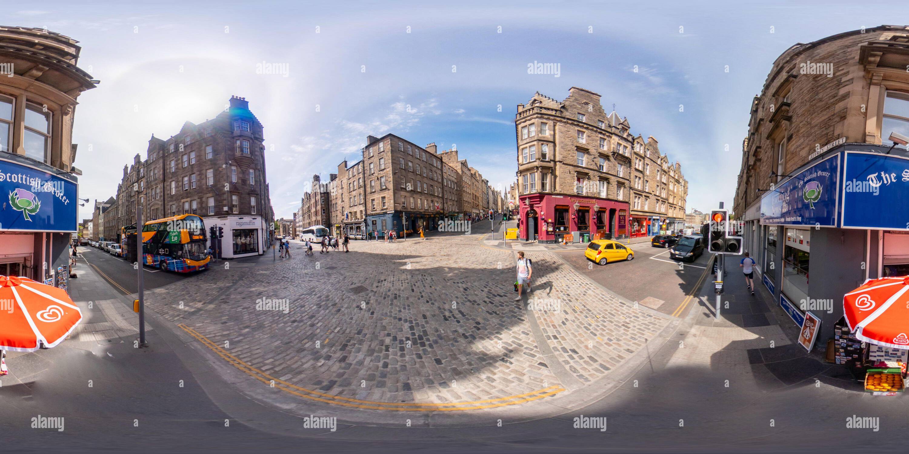 360° view of 360 equirectangular photo Edinburgh Scotland UK - Alamy