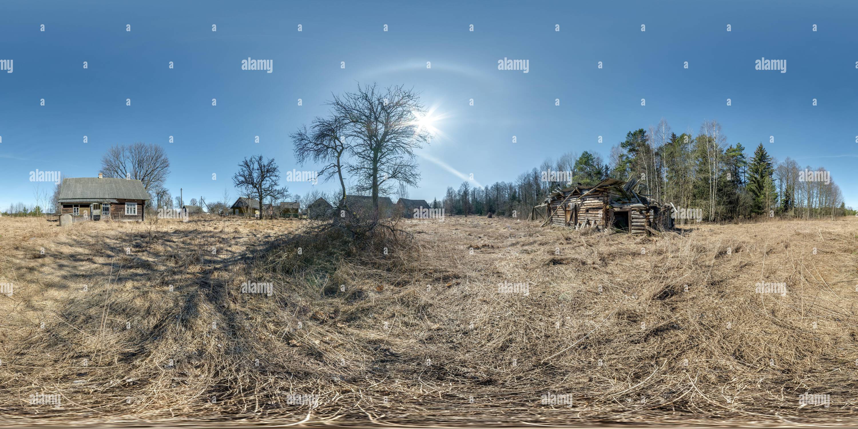 360° view of full seamless spherical hdri 360 panorama view in spring ...