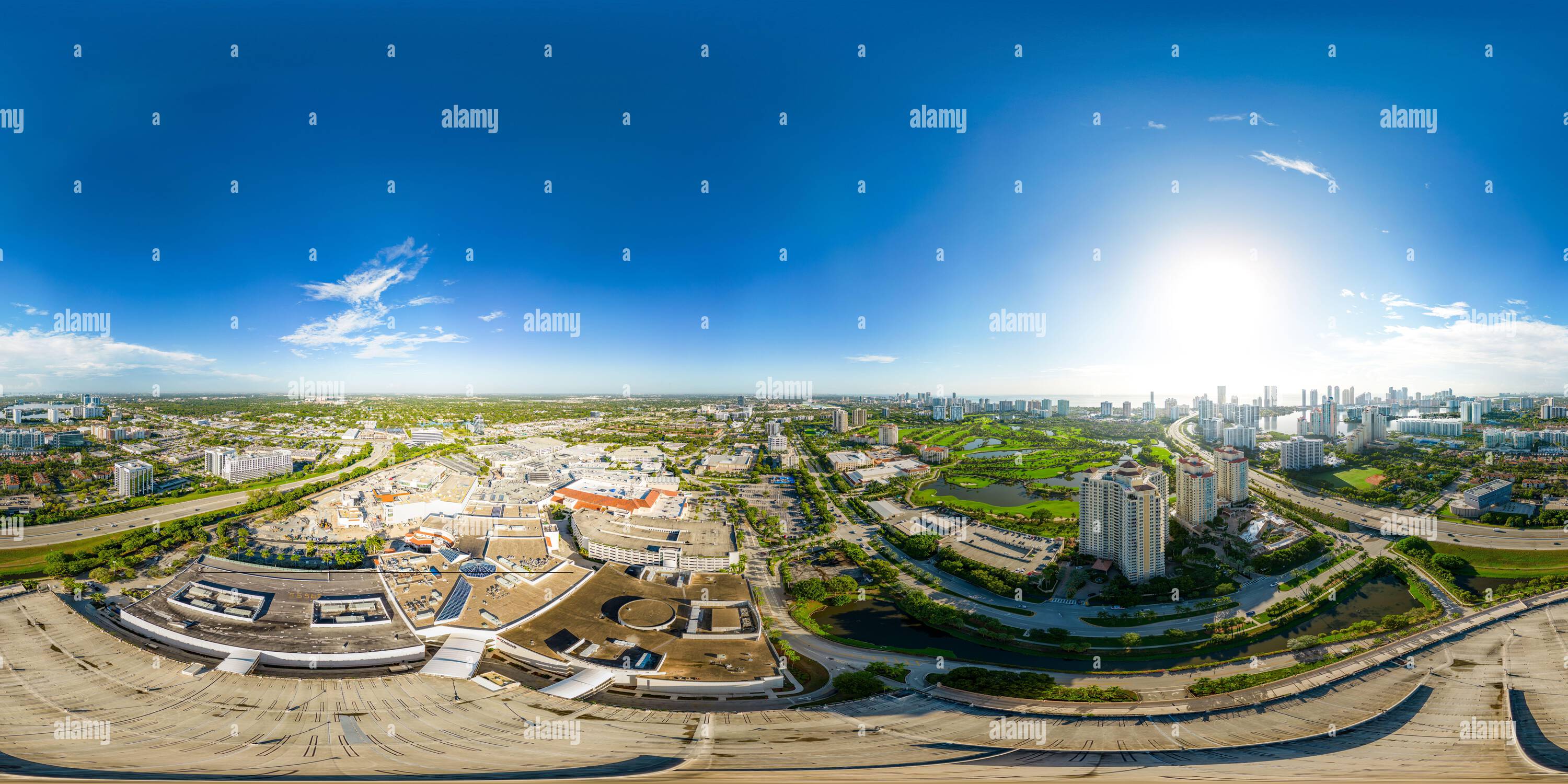 360° view of Aventura, FL, USA - September 20, 2022: Aerial 360 ...