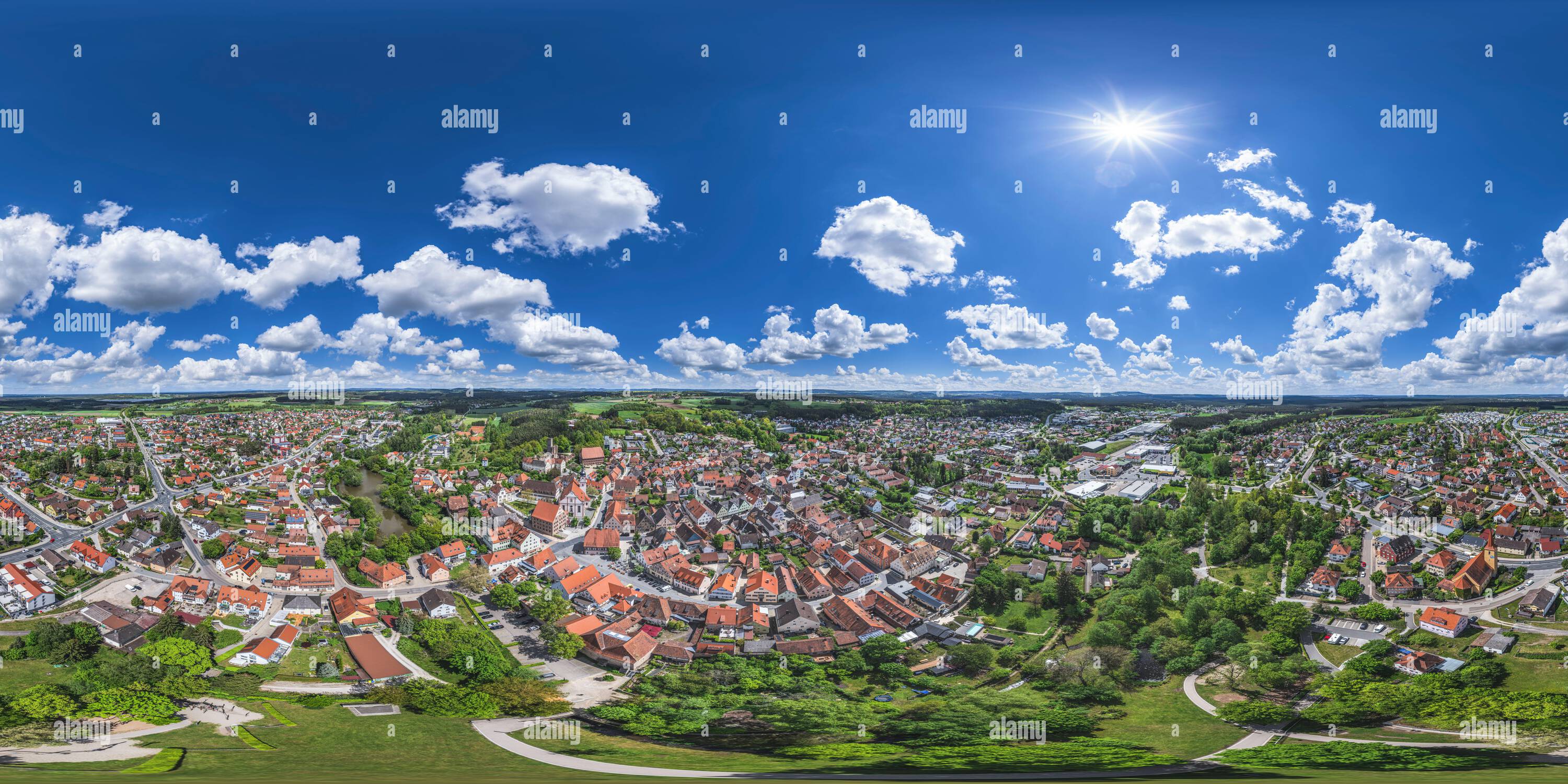 360° view of Hilpoltstein is a town in the Roth district of Central ...