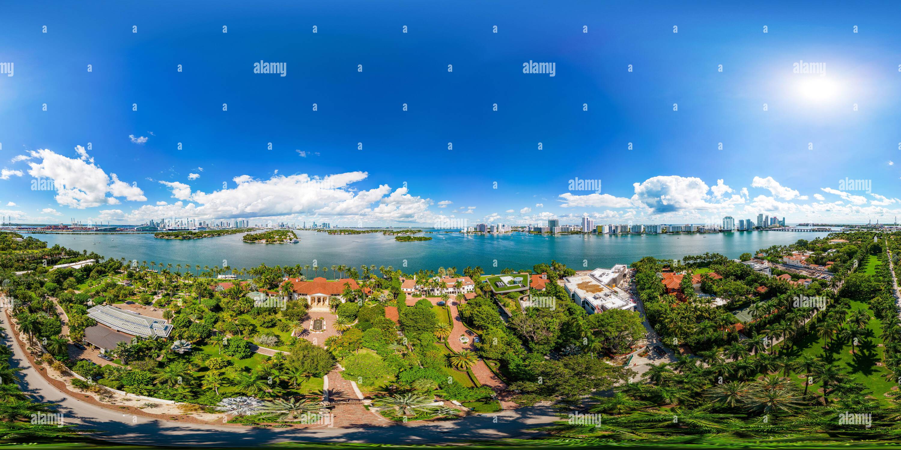 360° view of Aerial 360 photo of luxury mansion estates on Star Island ...