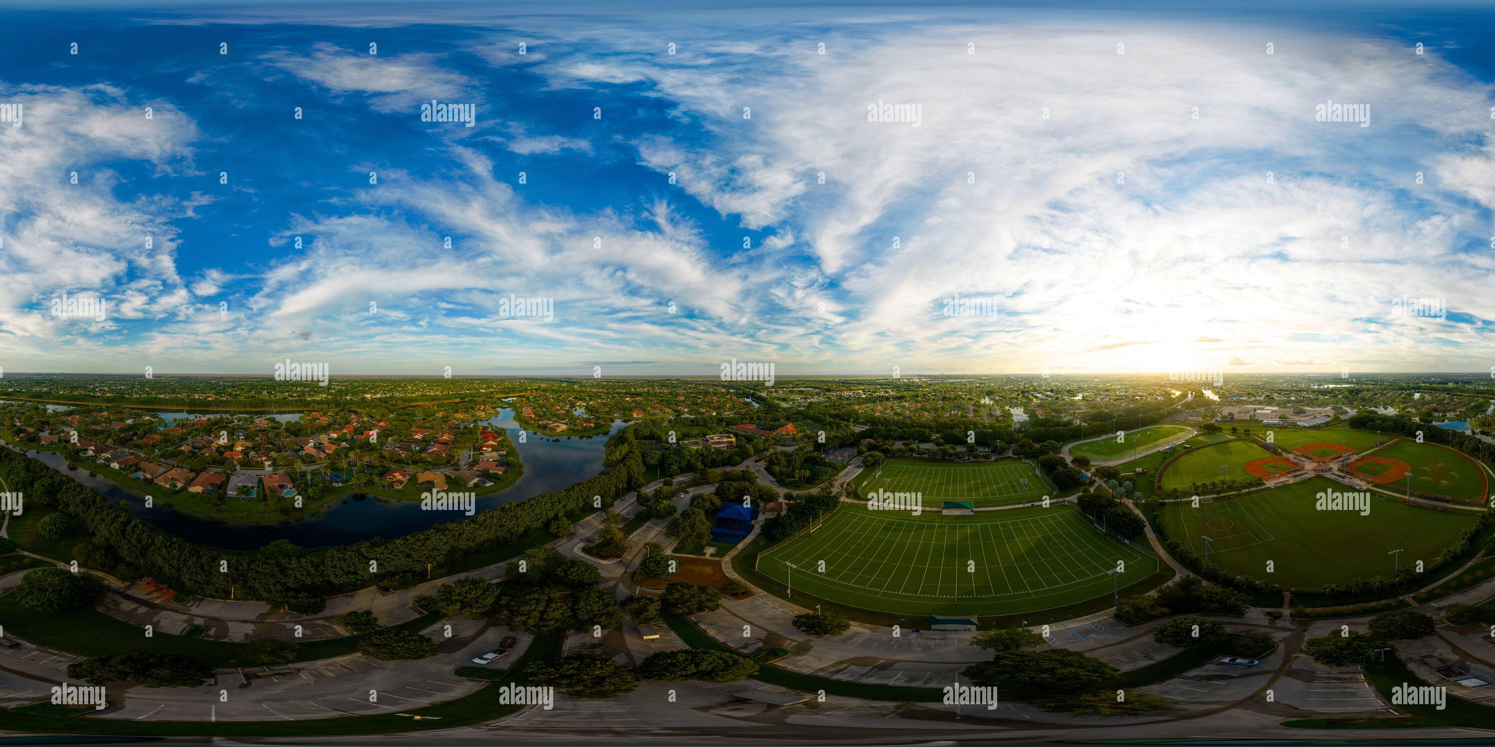360° view of 360 spherical drone photo Tequesta Trace Park Weston ...