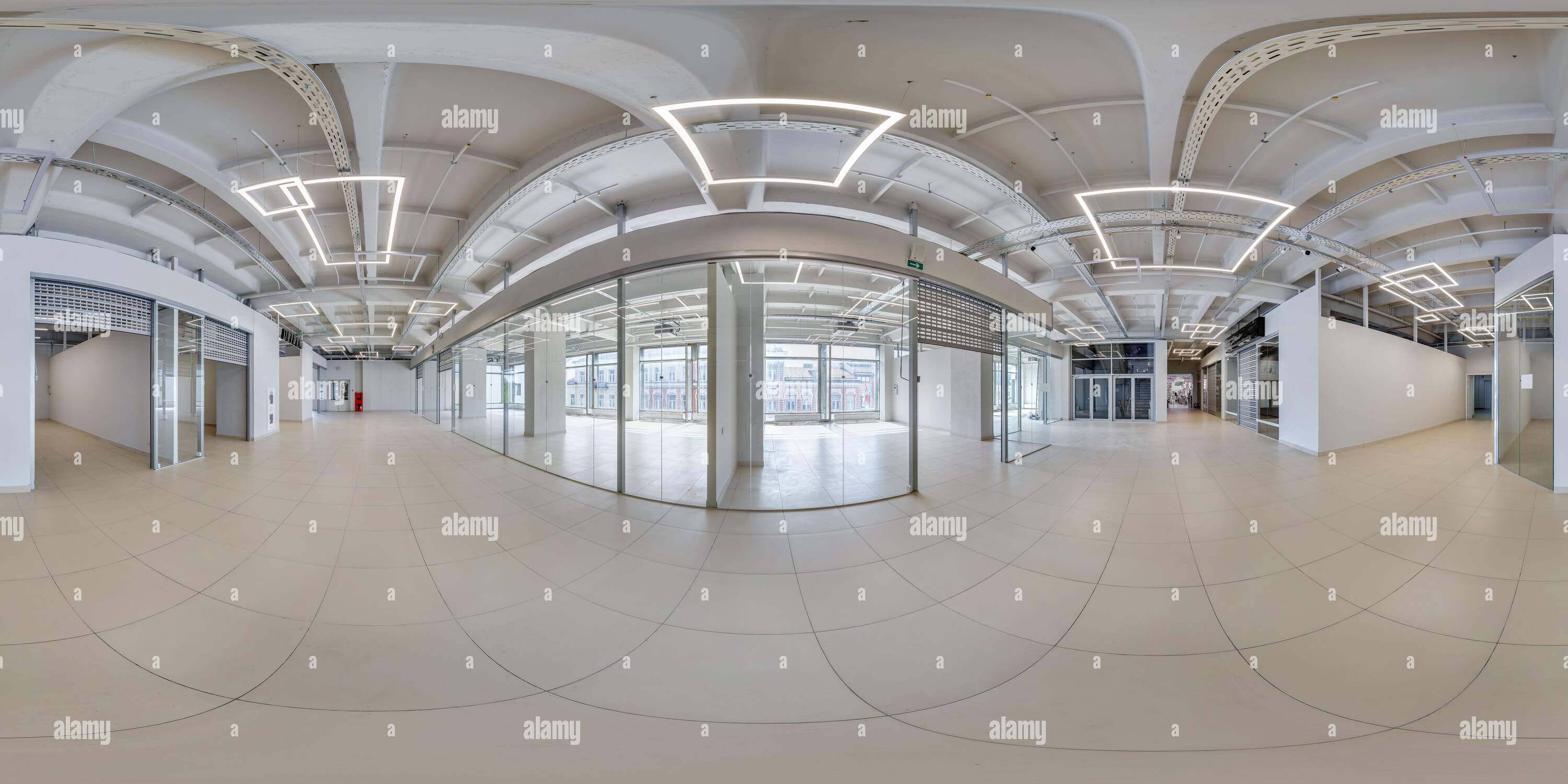 360° view of full seamless spherical hdri 360 panorama in interior of ...