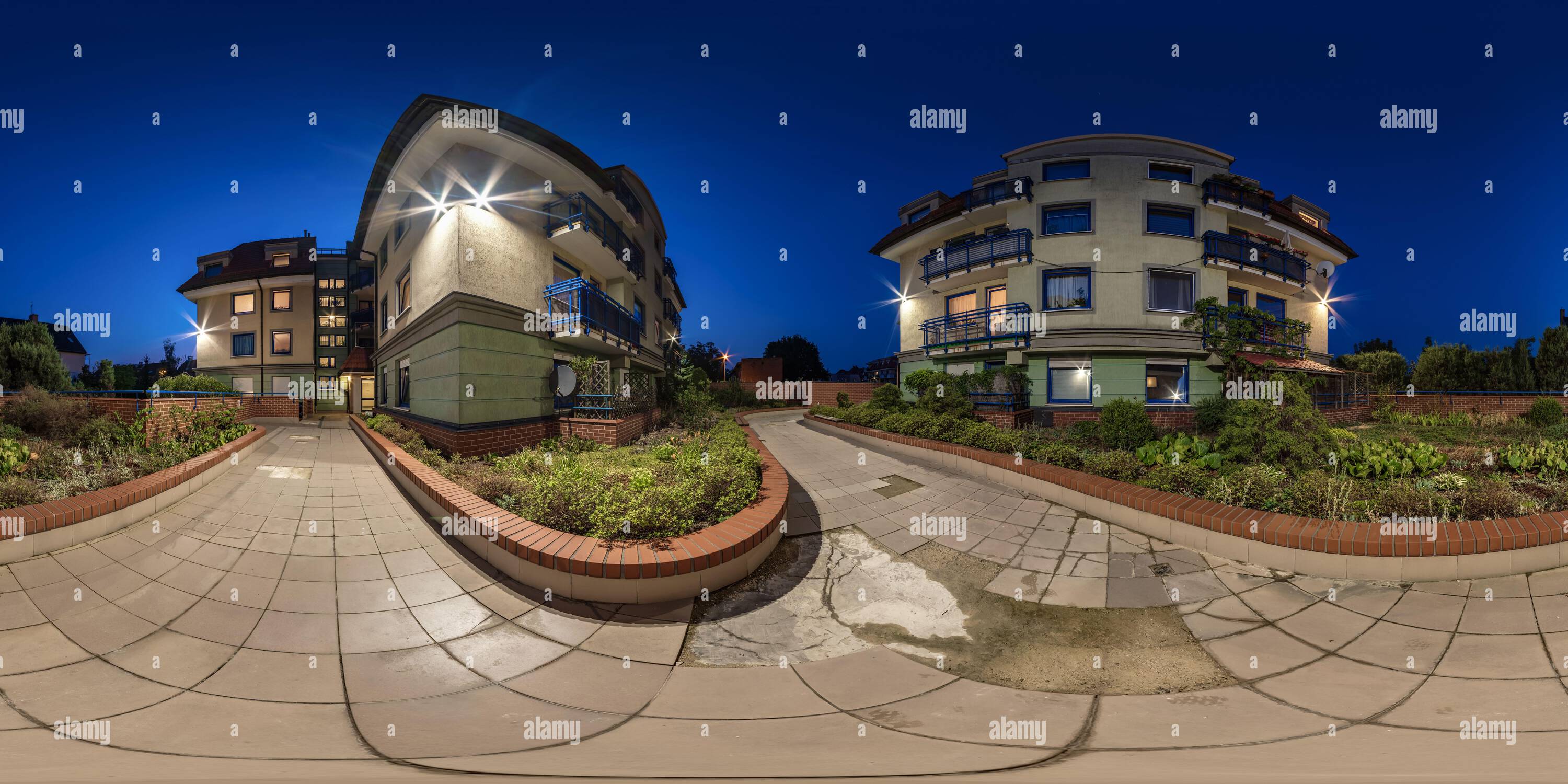 360° view of full evening seamless spherical hdri 360 panorama near ...