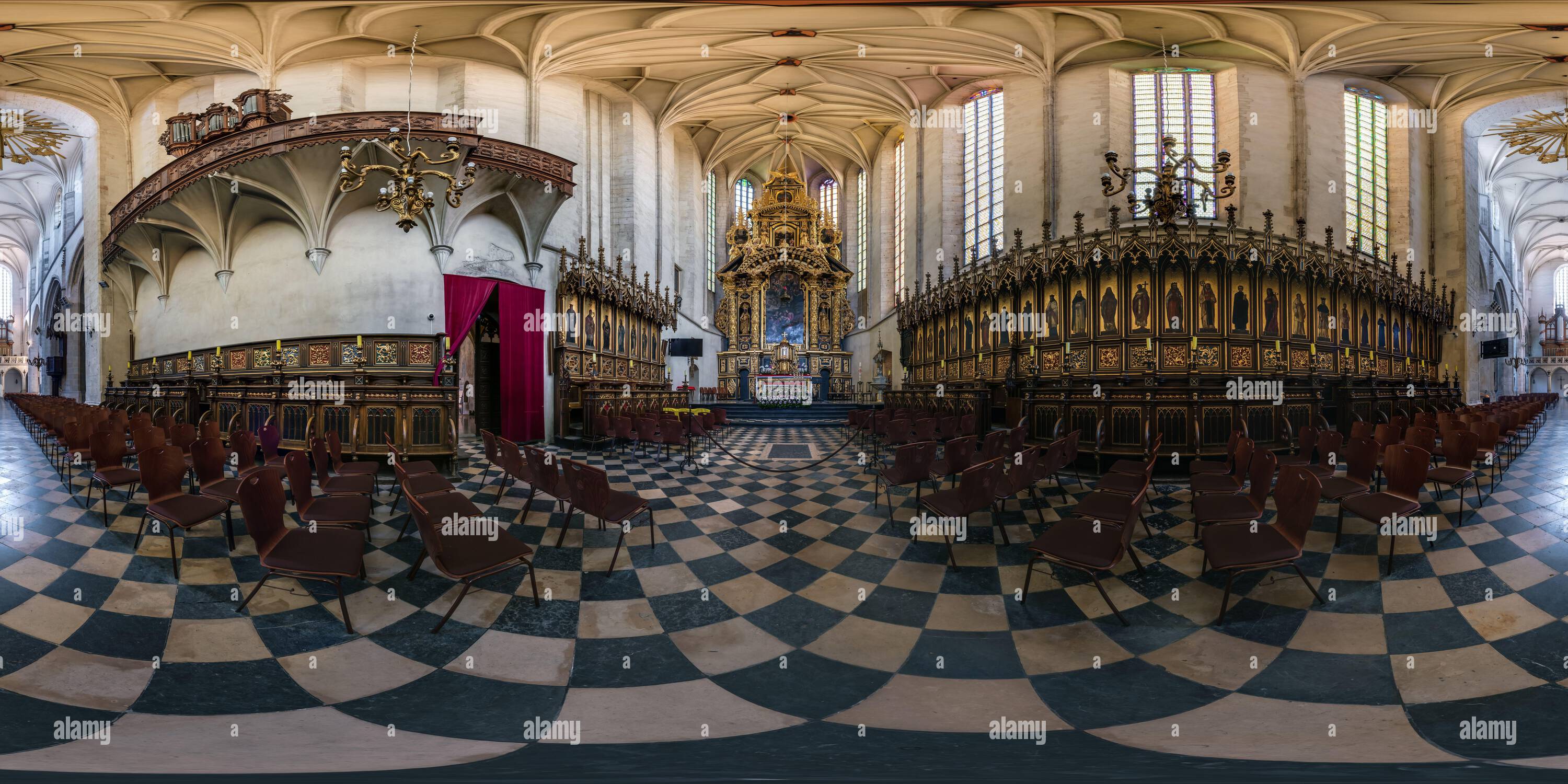 360° view of KRAKOW, POLAND - AUGUST 2022: Full spherical seamless hdri ...
