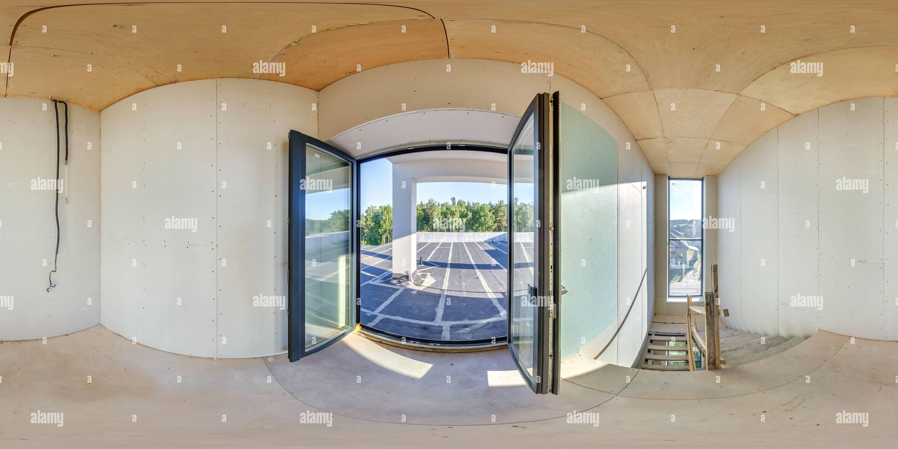 360° view of full seamless spherical 360 hdri panorama view in entrance ...