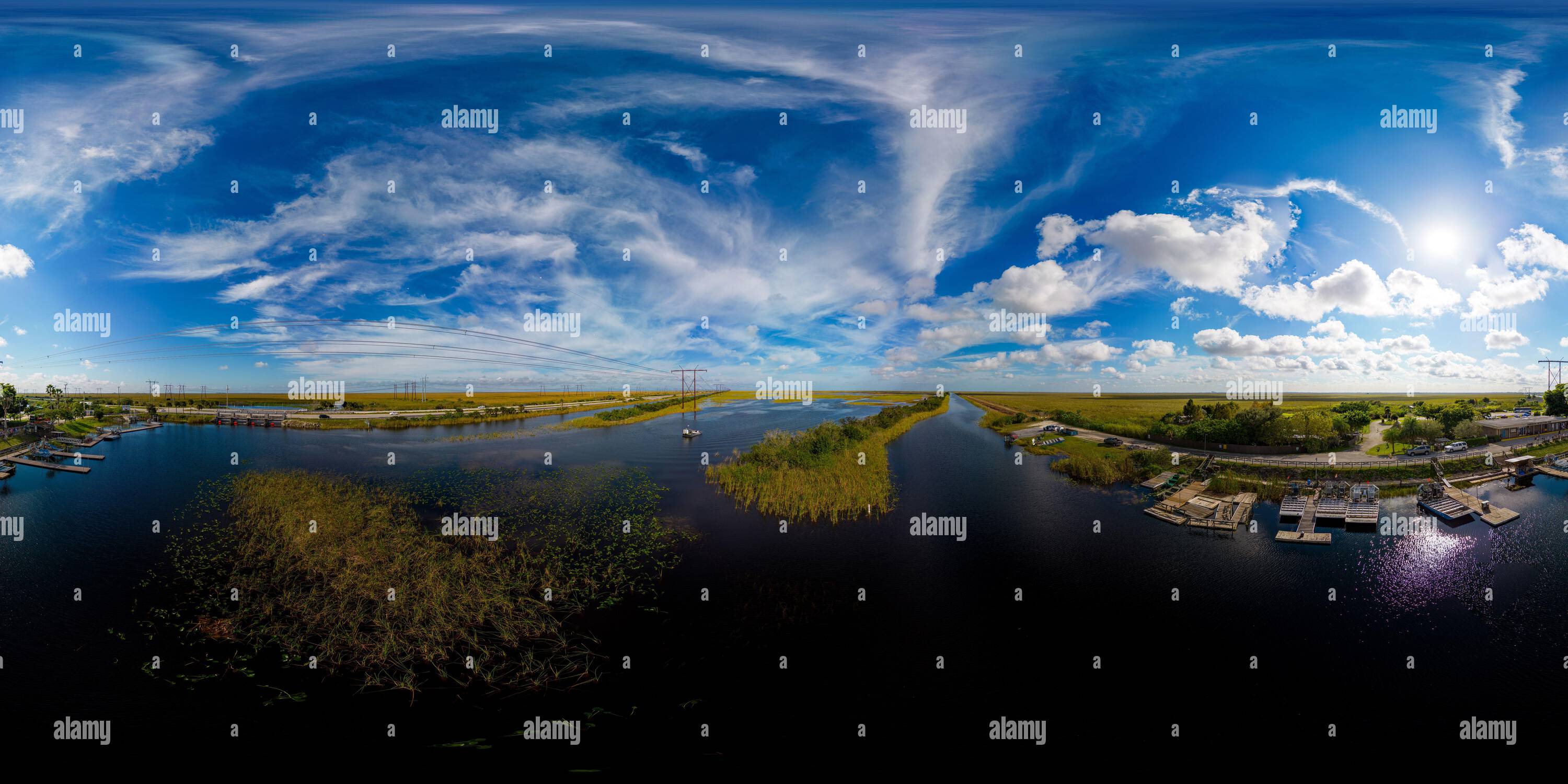 360° view of Weston, FL, USA - December 22, 2022: Aerial 360 photo of ...