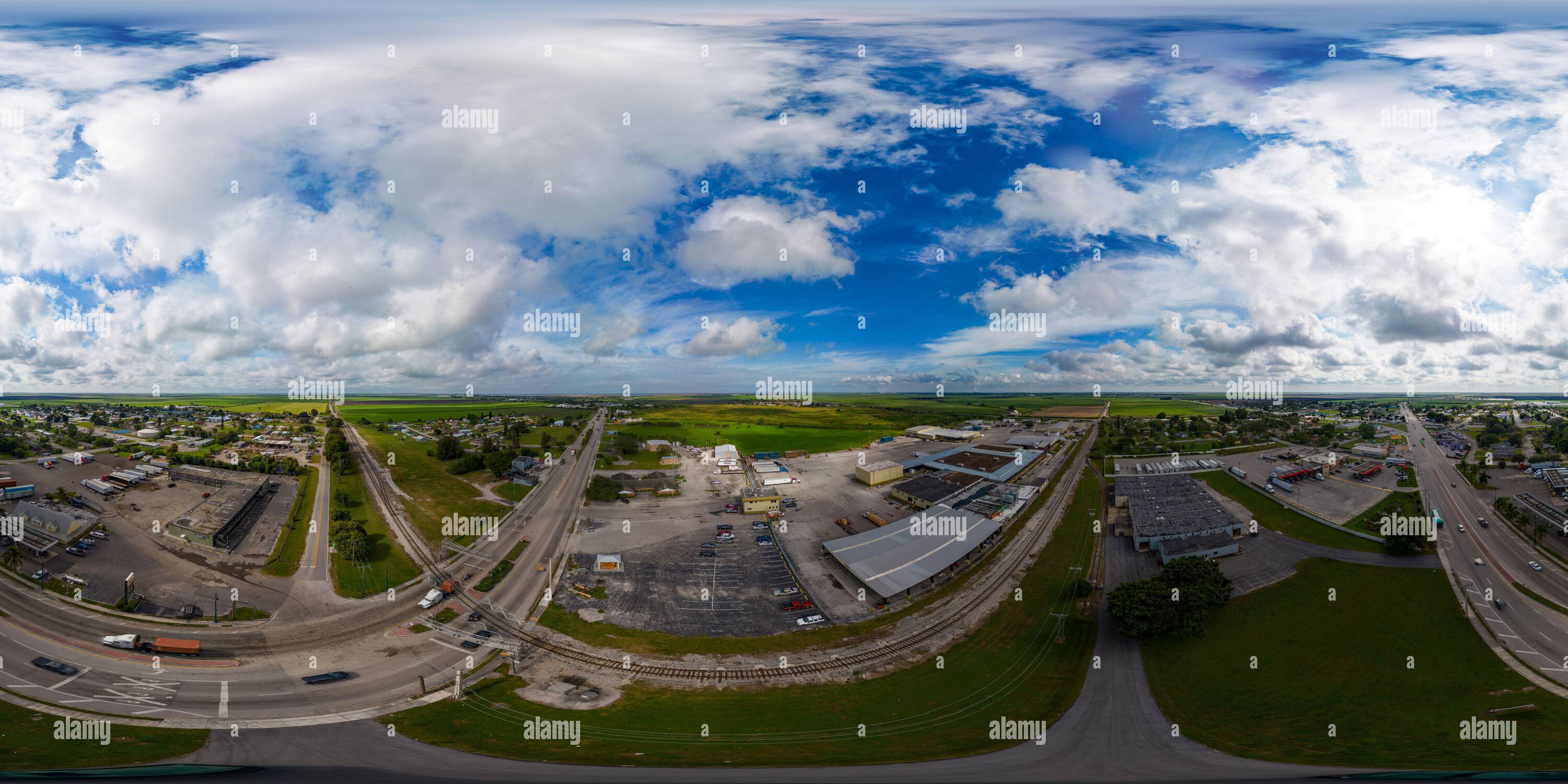 360° view of South Bay, FL, USA - December 22, 2022: Aerial 360 ...