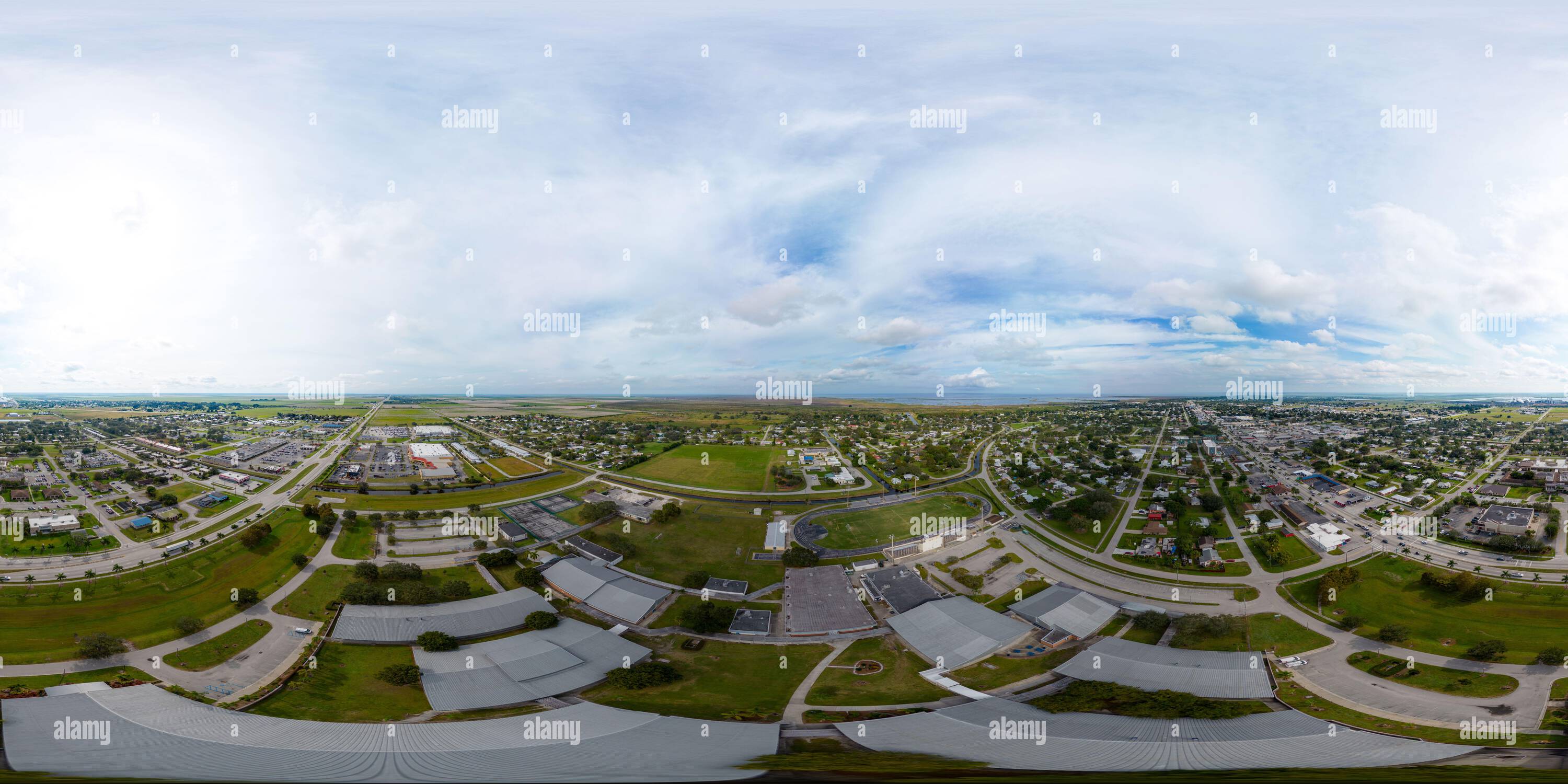 360° view of Aerial 360 equirectangular photo of Clewiston Florida - Alamy