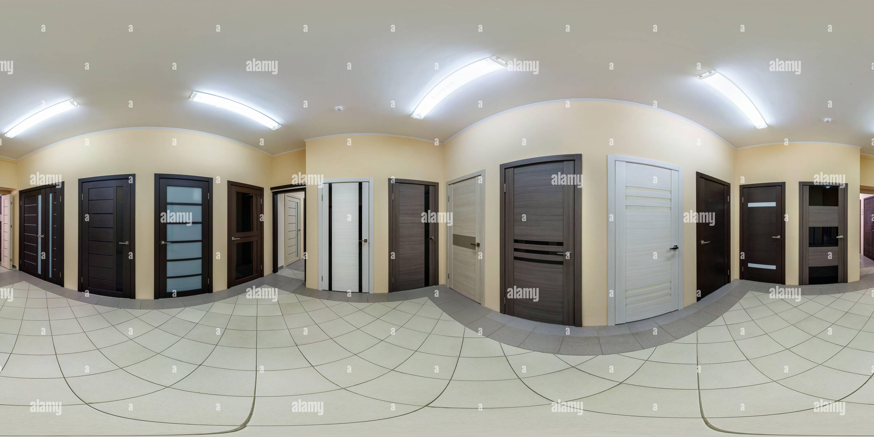 360° view of full spherical 360 degrees seamless panorama in interior ...