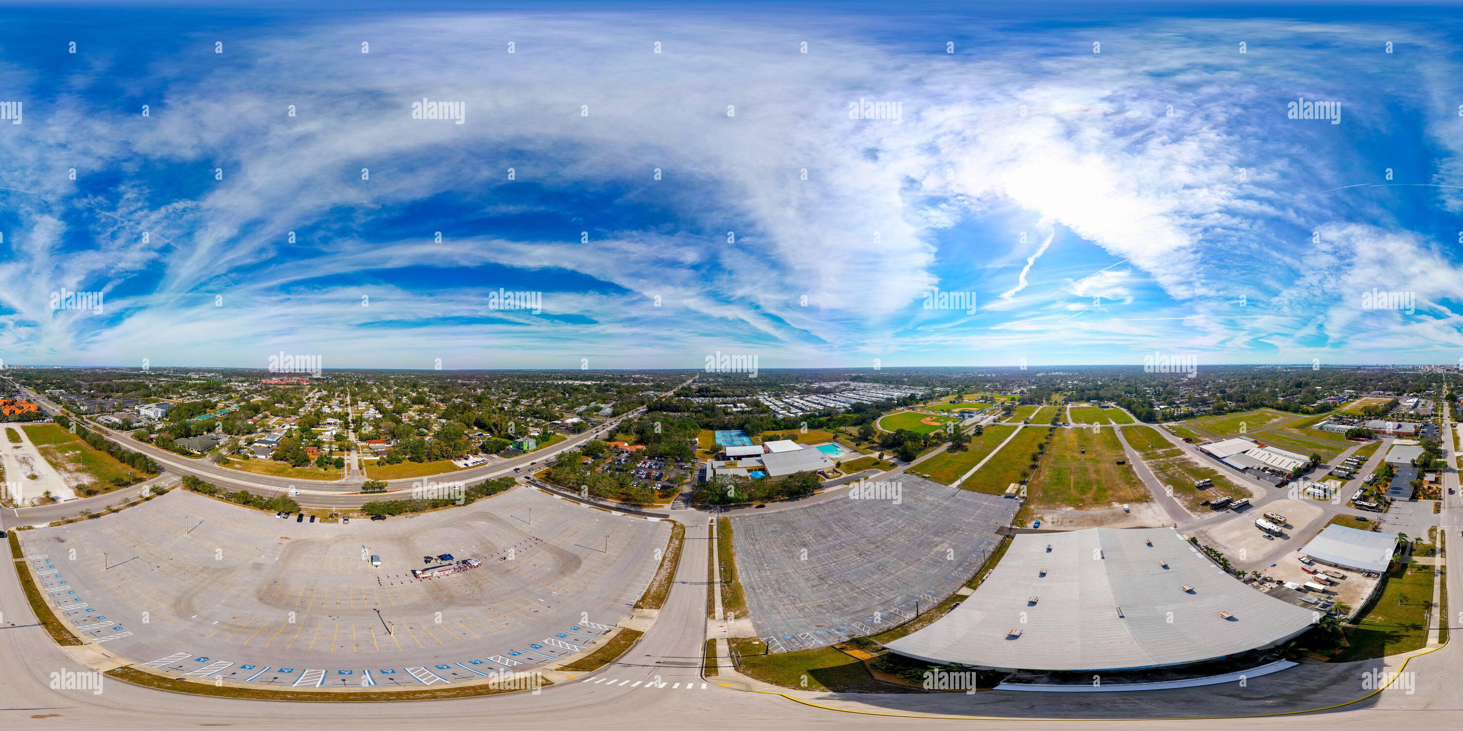 360° view of Aerial drone 360 equirectangular spherical panorama photo ...