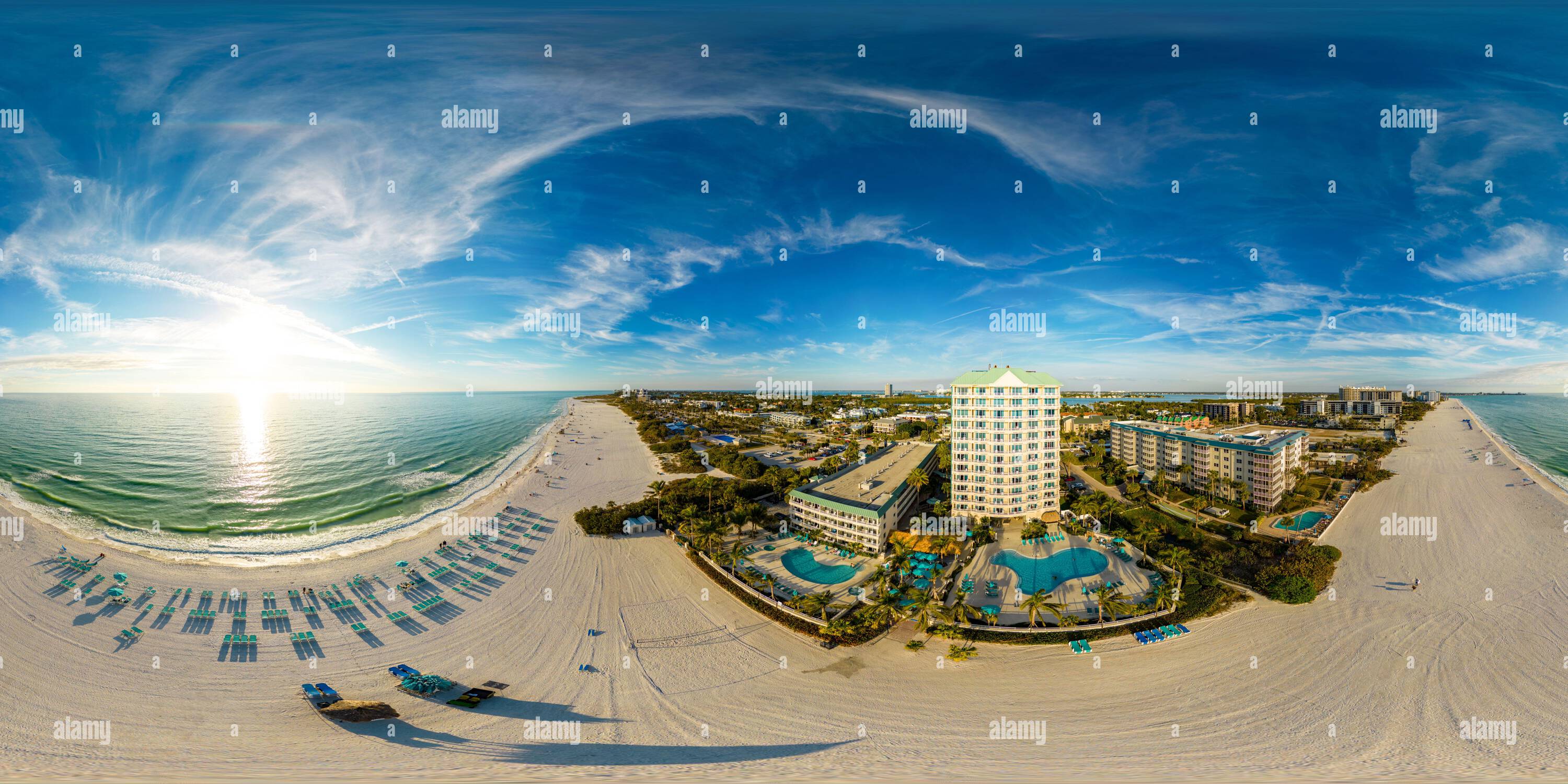 360° view of Aerial photo Lido Key Beach Sarasota FL USA - Alamy