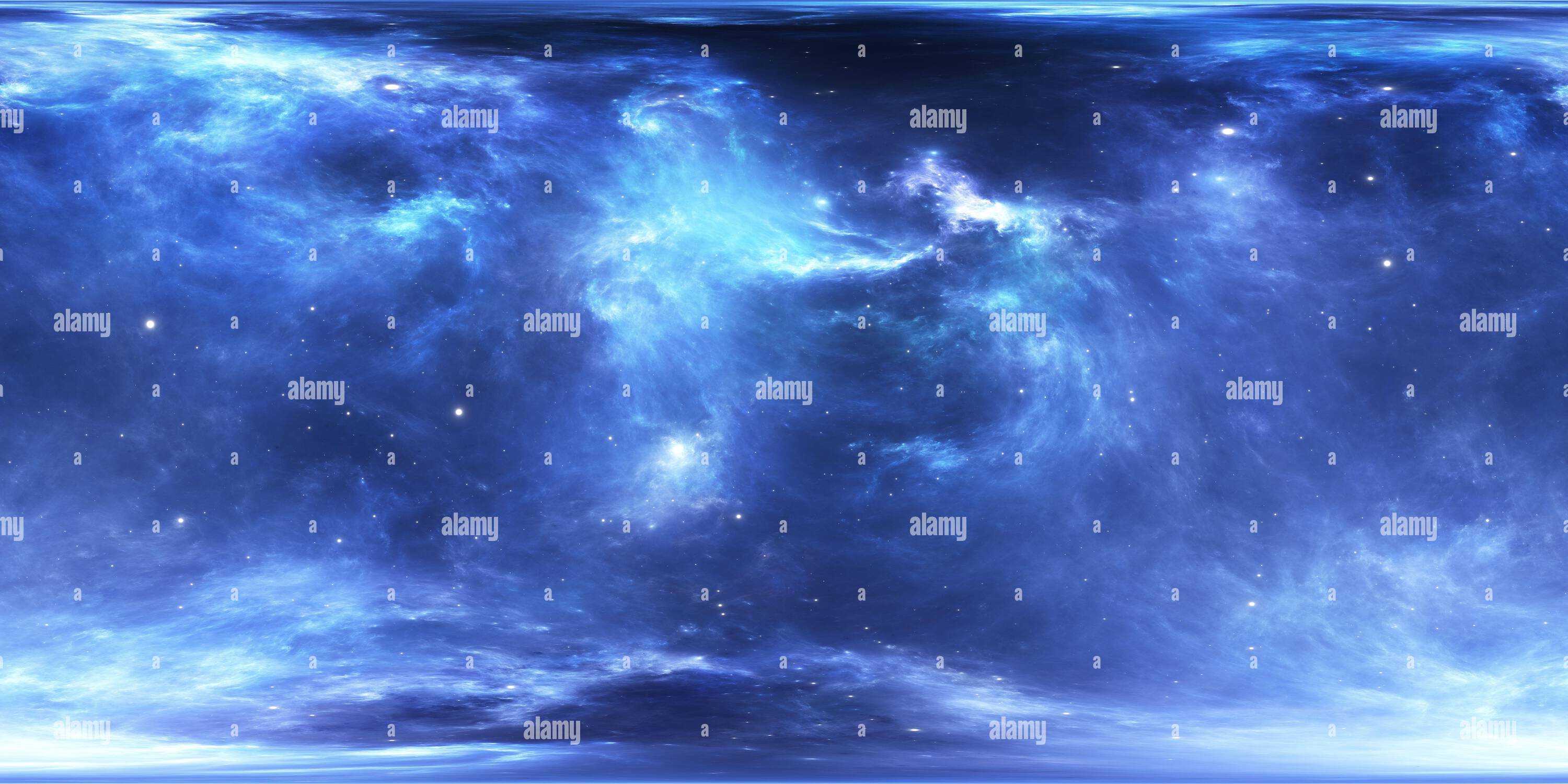 360° view of Space nebula with stars. Virtual reality environment 360 ...