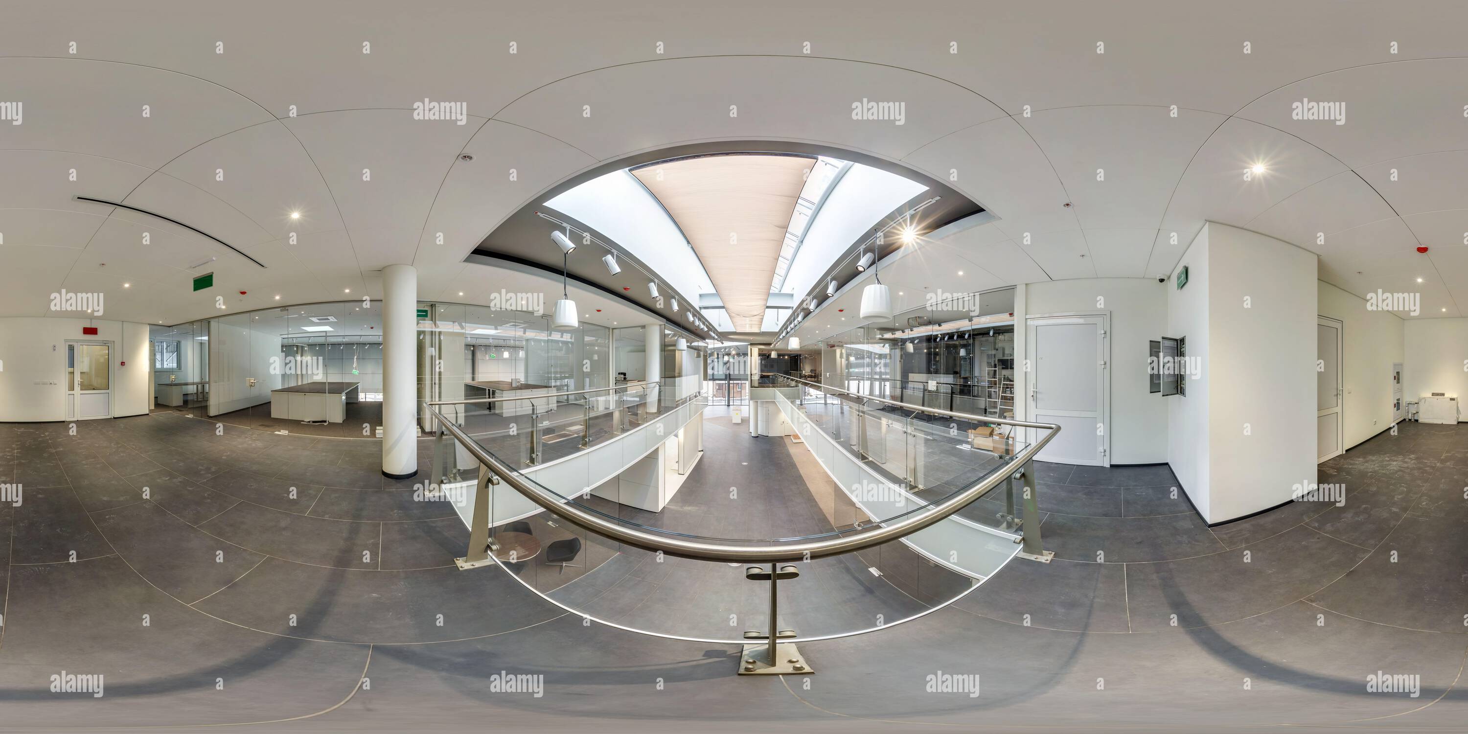 360° view of full seamless spherical hdri 360 panorama in interior of ...