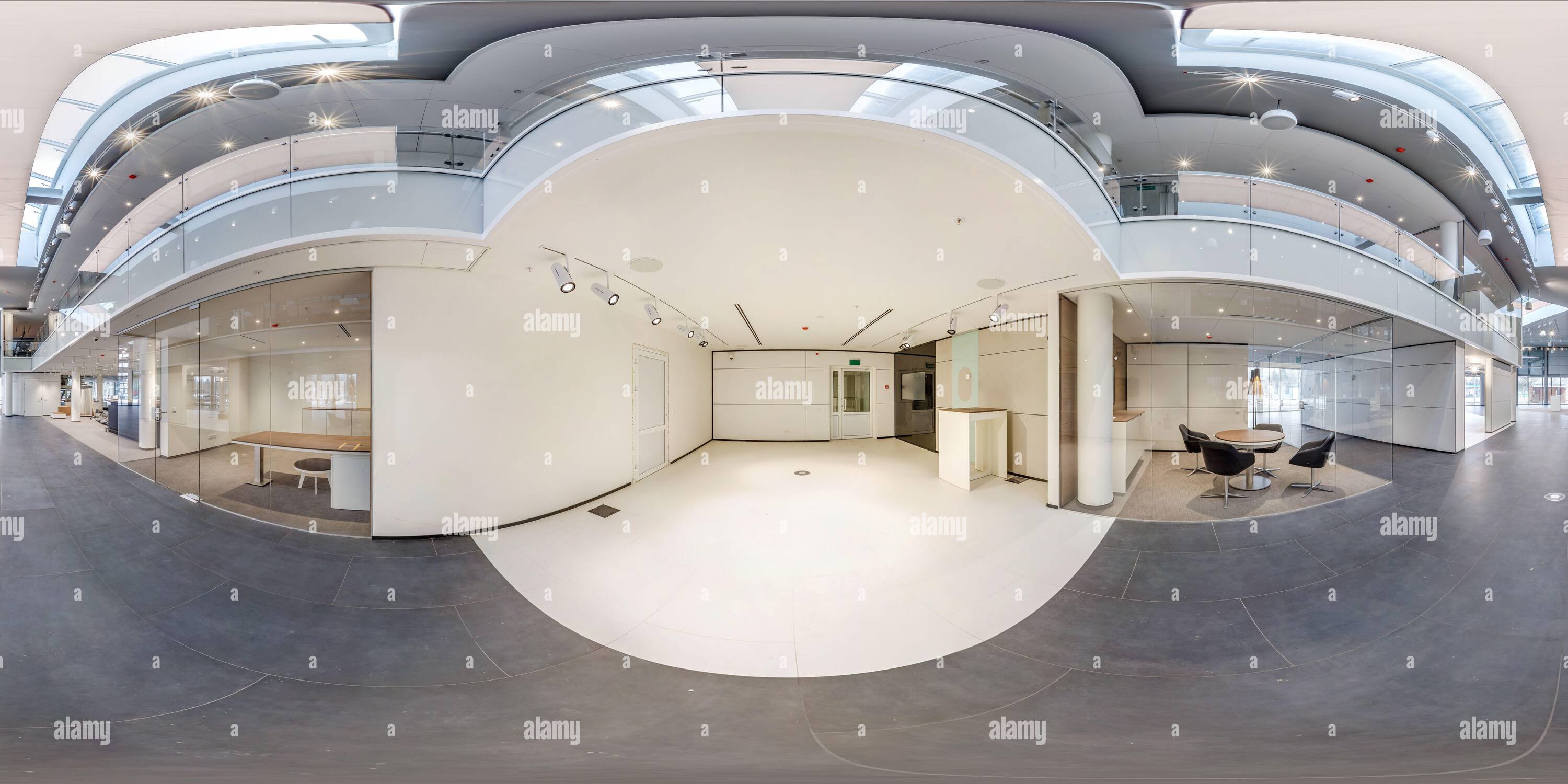 360° view of full seamless spherical hdri 360 panorama in interior of ...