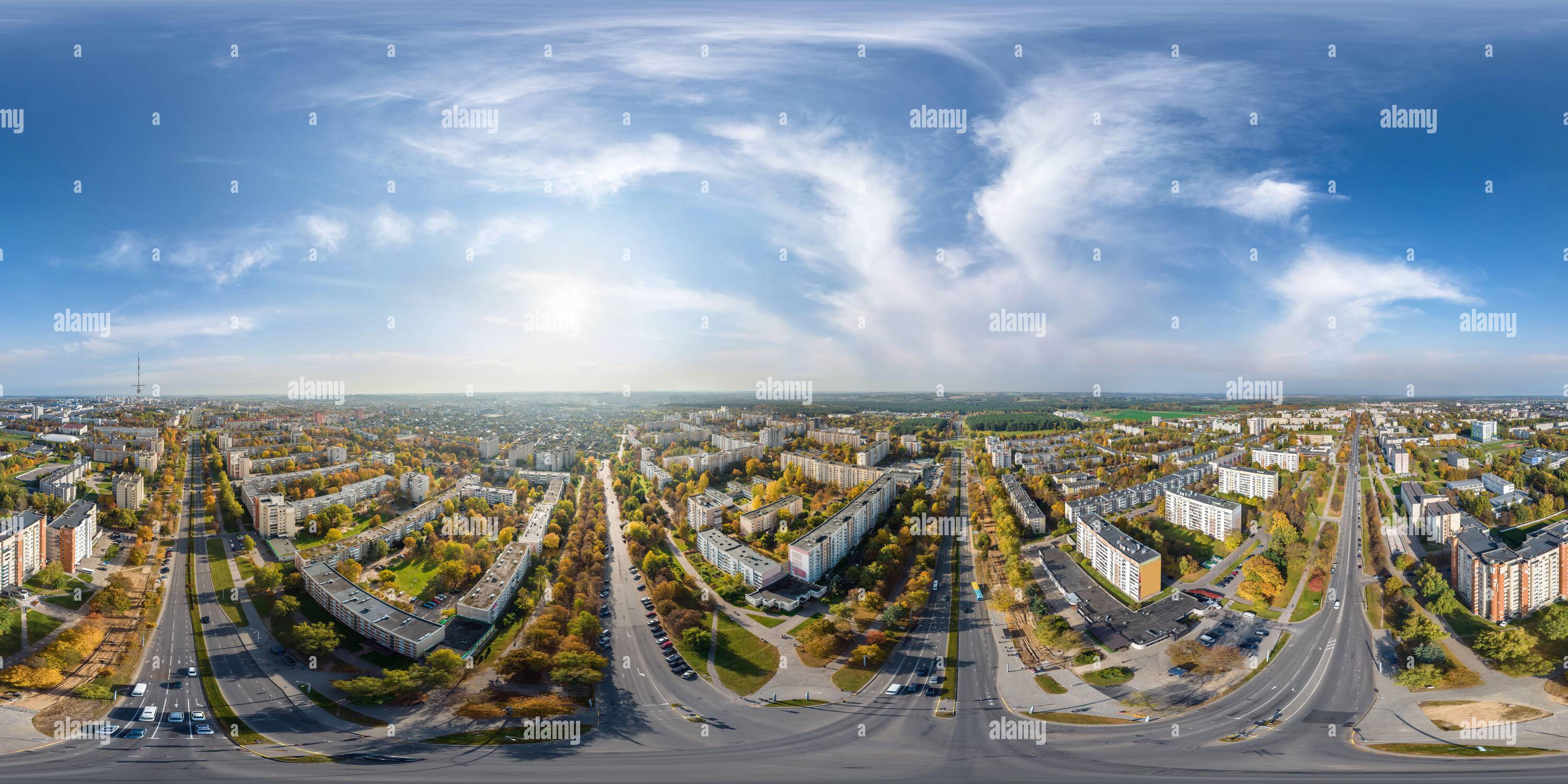 360° view of aerial full seamless spherical hdri 360 panorama view ...